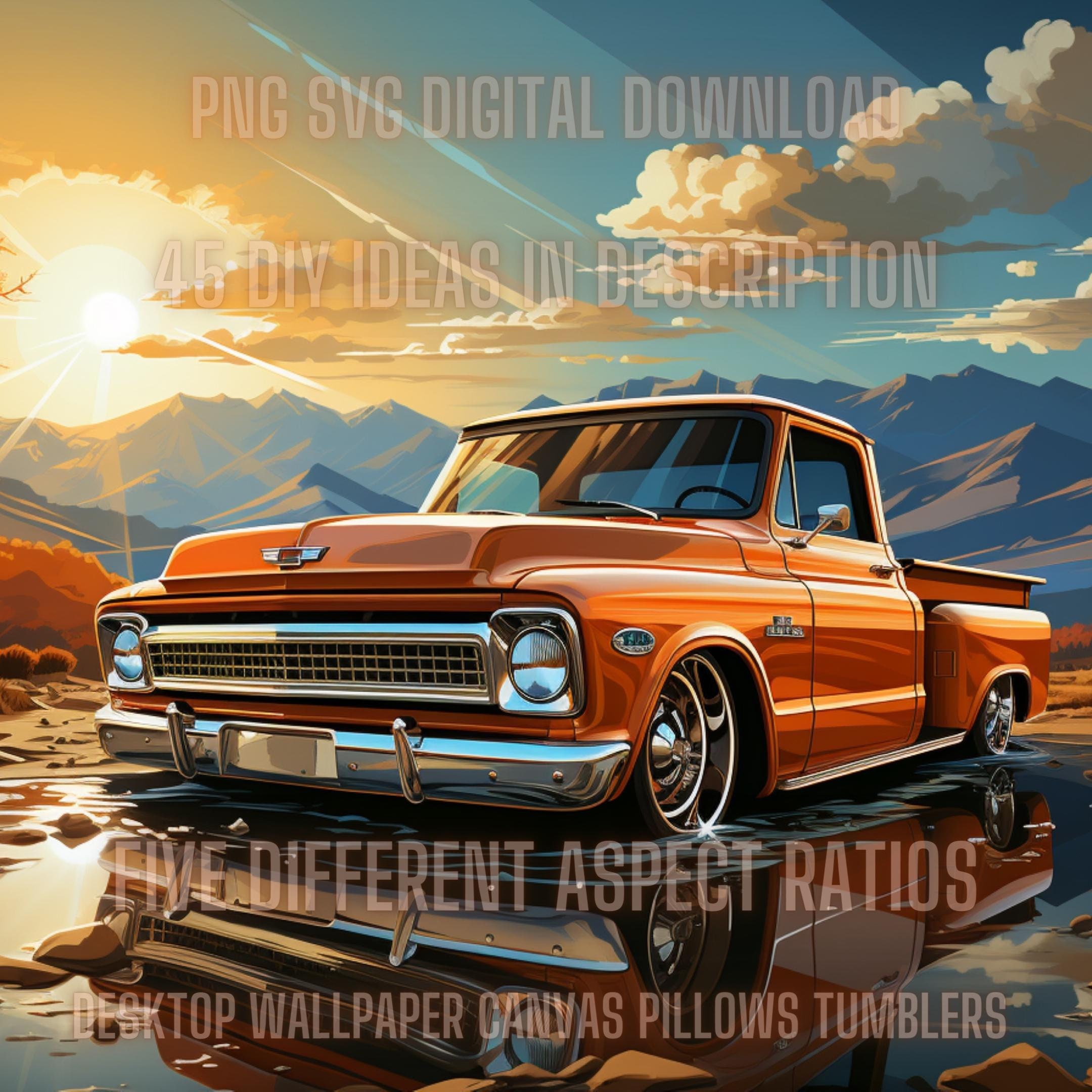 This Custom Orange 68 C10 PNG Bundle Comes in 5 Aspect Ratios to Fit ...