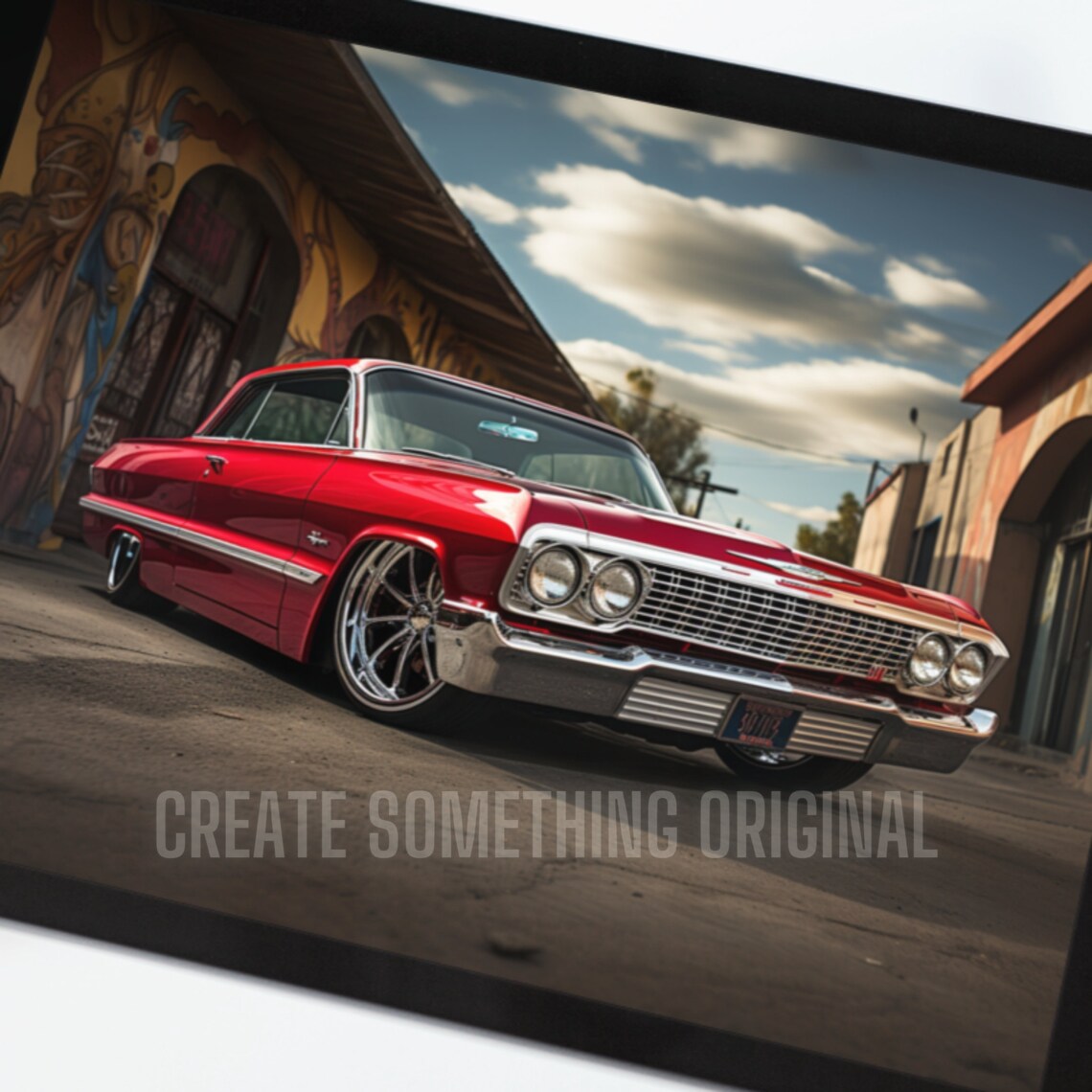 64 Impala SS Lowrider PNG Digital Download, Vintage Lowrider Png ...