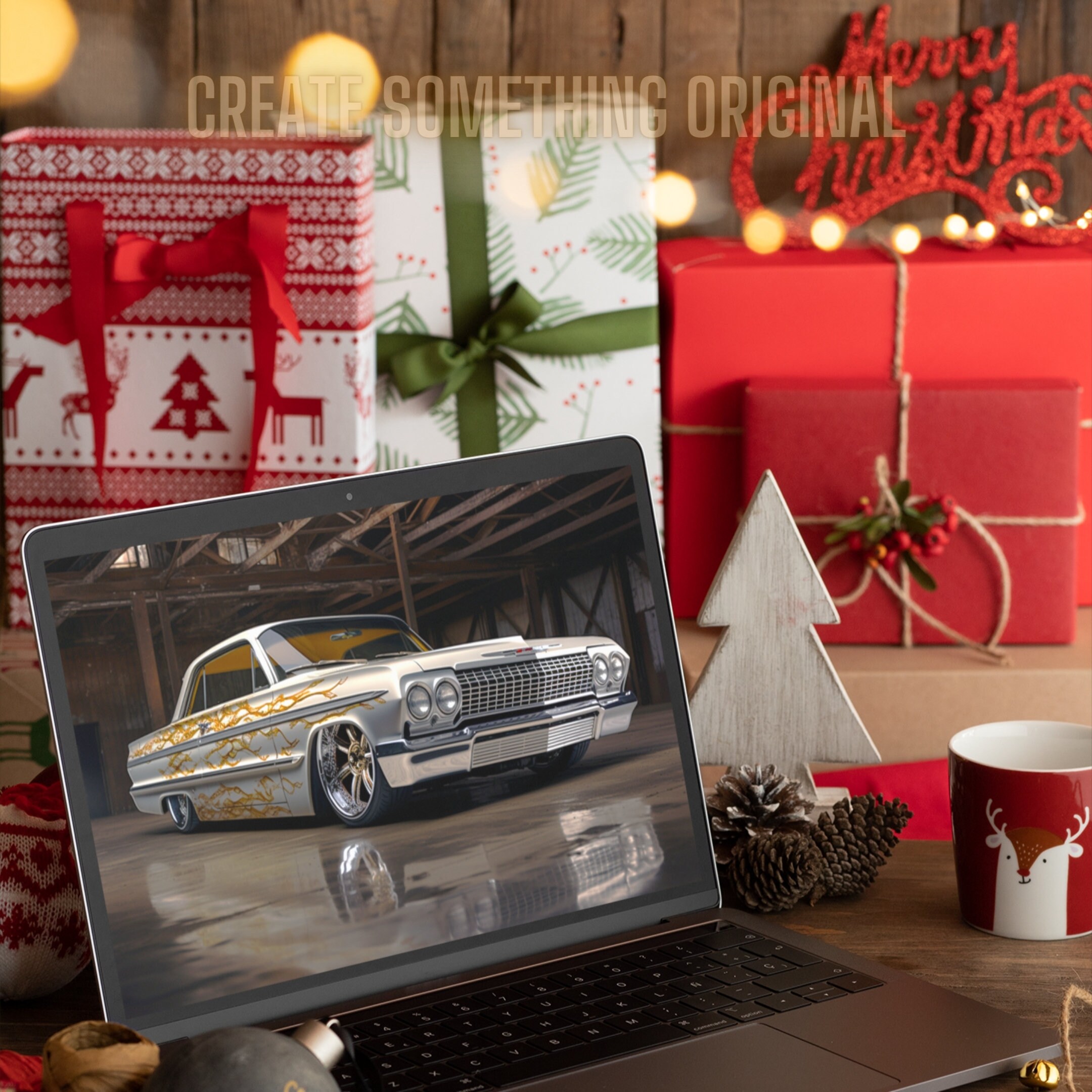 White 64 Impala Lowrider PNG Bundle, Chicano Lowrider Png, Lowrider ...
