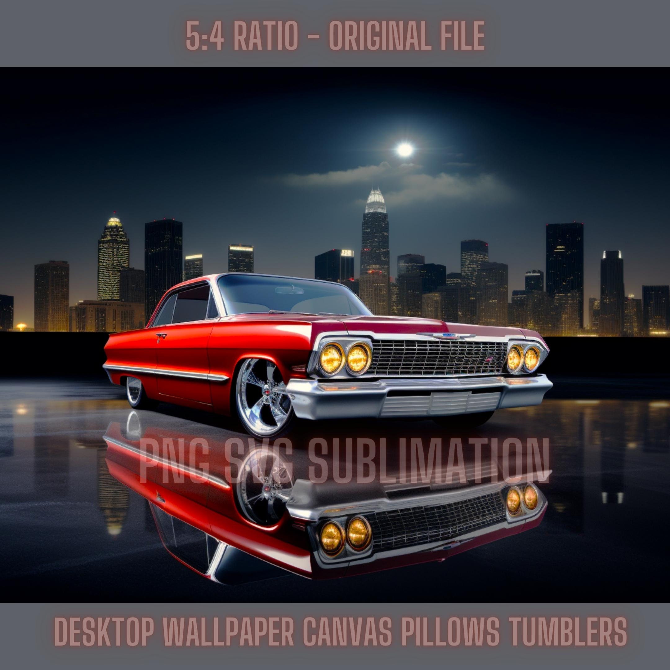 Candy Red 64 Impala Lowrider PNG, Chicano Wall Art (5 Ratios) - Etsy