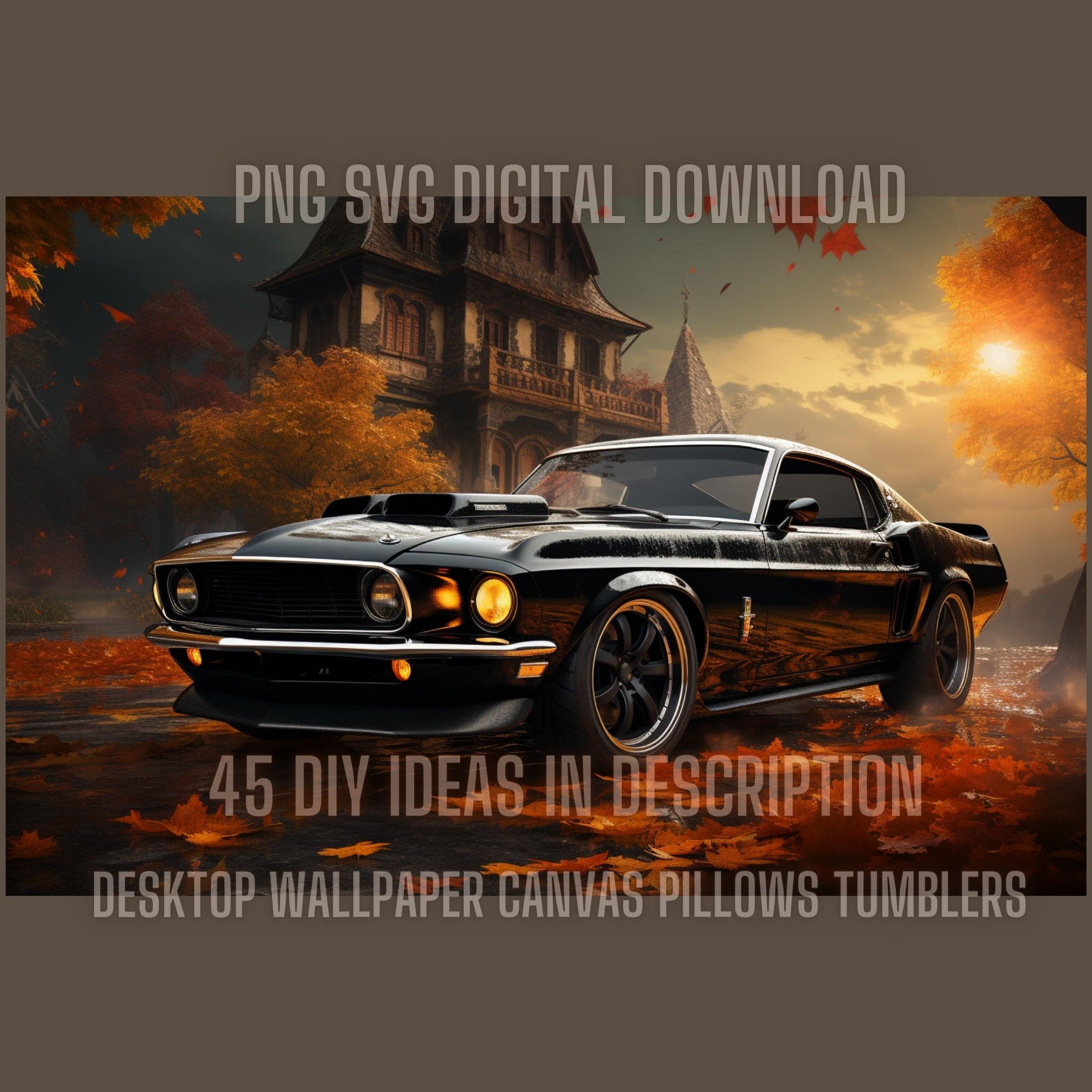Black 68 Mach 1 Cobra PNG, Vintage Muscle Car Art (digital Download) - Etsy
