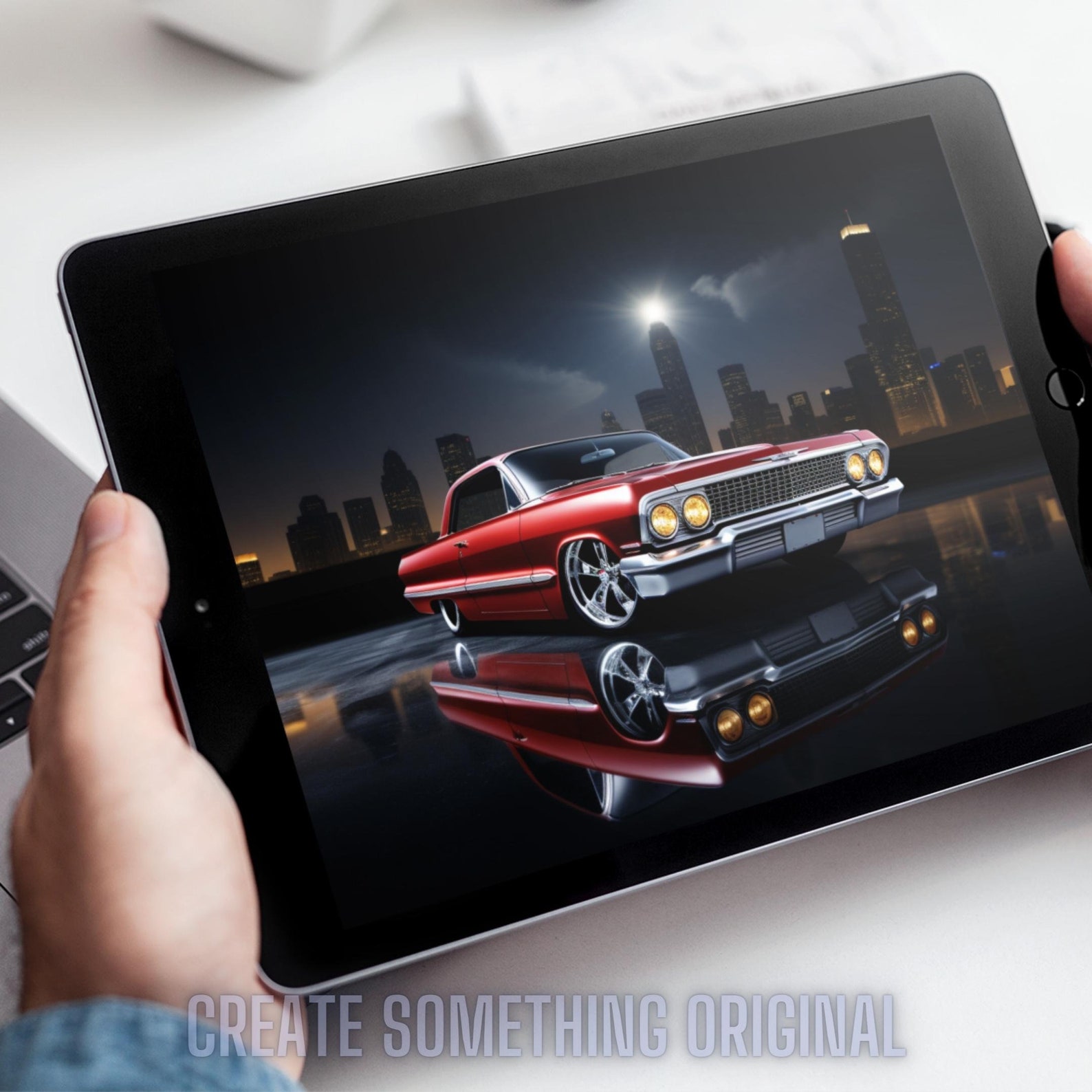 Candy Red 64 Impala Lowrider Cityscape PNG, 5 Aspect Ratio Bundle ...