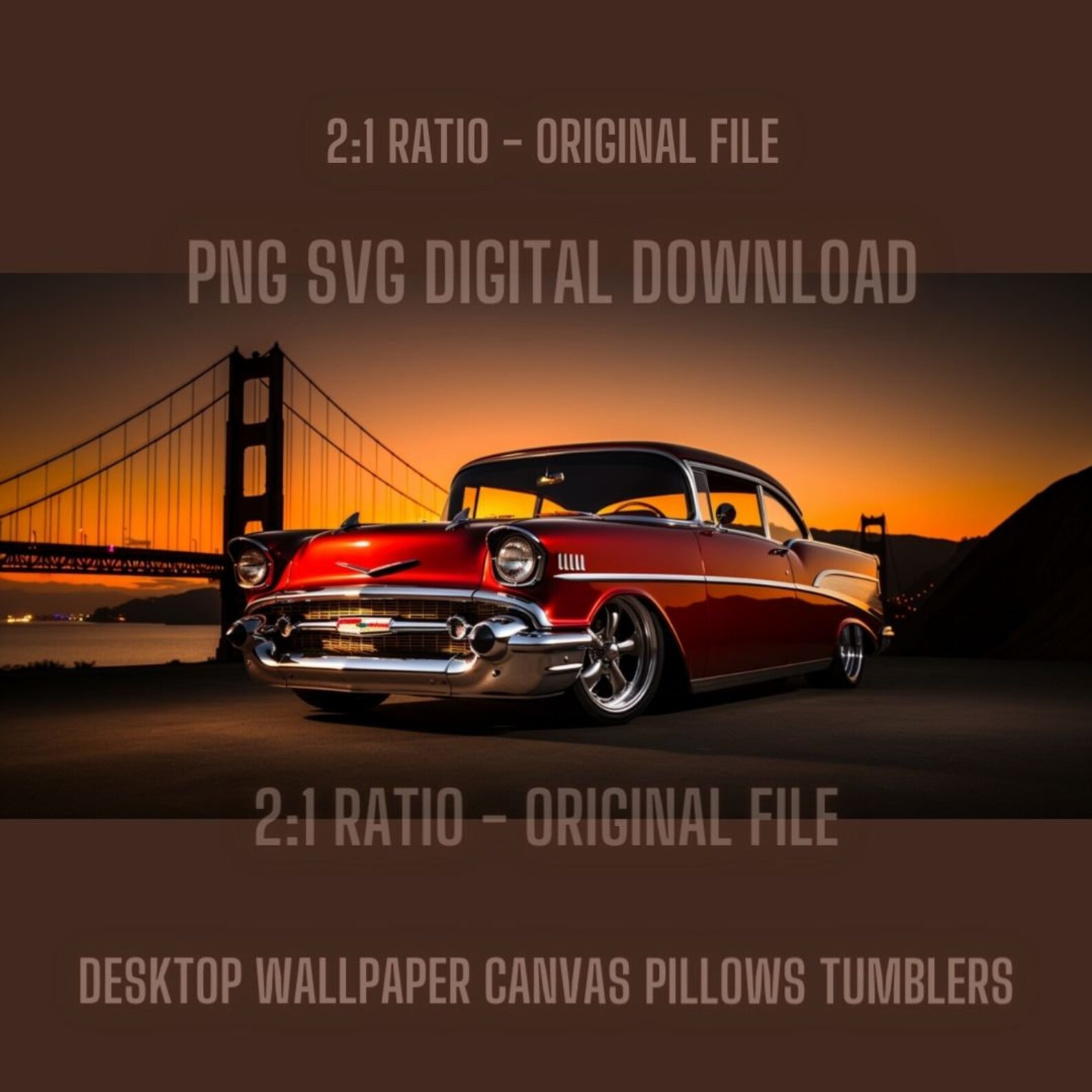 This Custom Red 57 Chevy PNG Bundle Comes With 5 Different Aspect ...