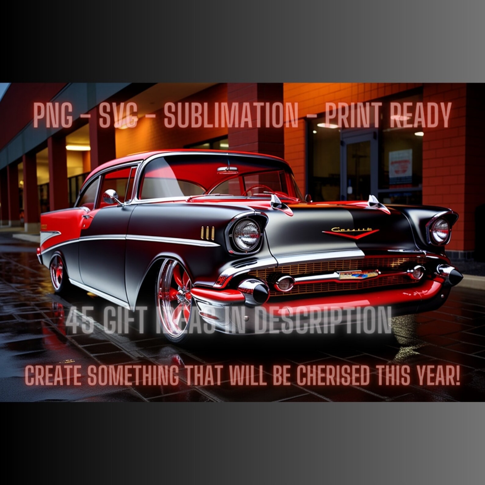 Vintage 57 Chevy Bel Air PNG Bundle, Muscle Car Sublimation - Etsy