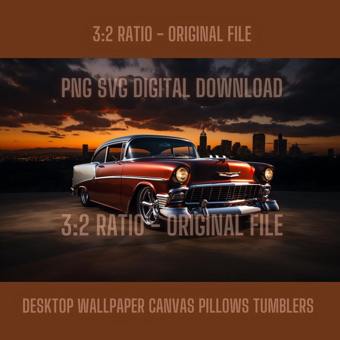 Vintage Muscle Car Night Drive - Man Cave Gifts, Car Guy Gift, Great ...