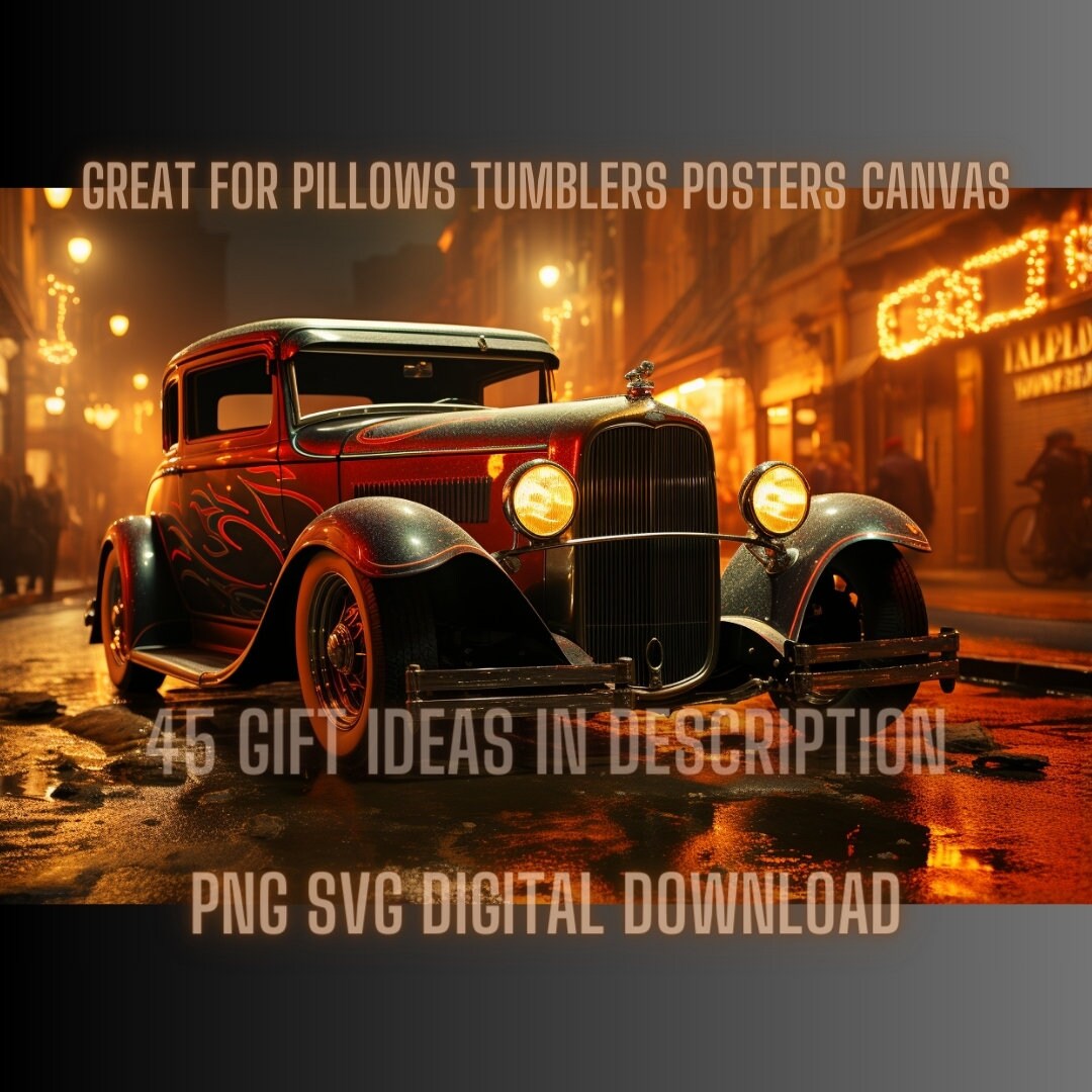 Classic Three Window Hot Rod PNG Bundle Vintage Hot Rod Wall - Etsy