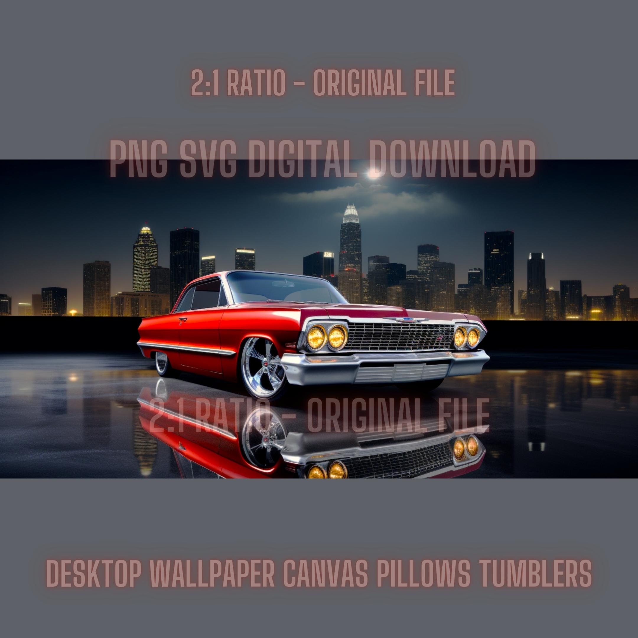 Candy Red 64 Impala Lowrider PNG, Chicano Wall Art (5 Ratios) - Etsy