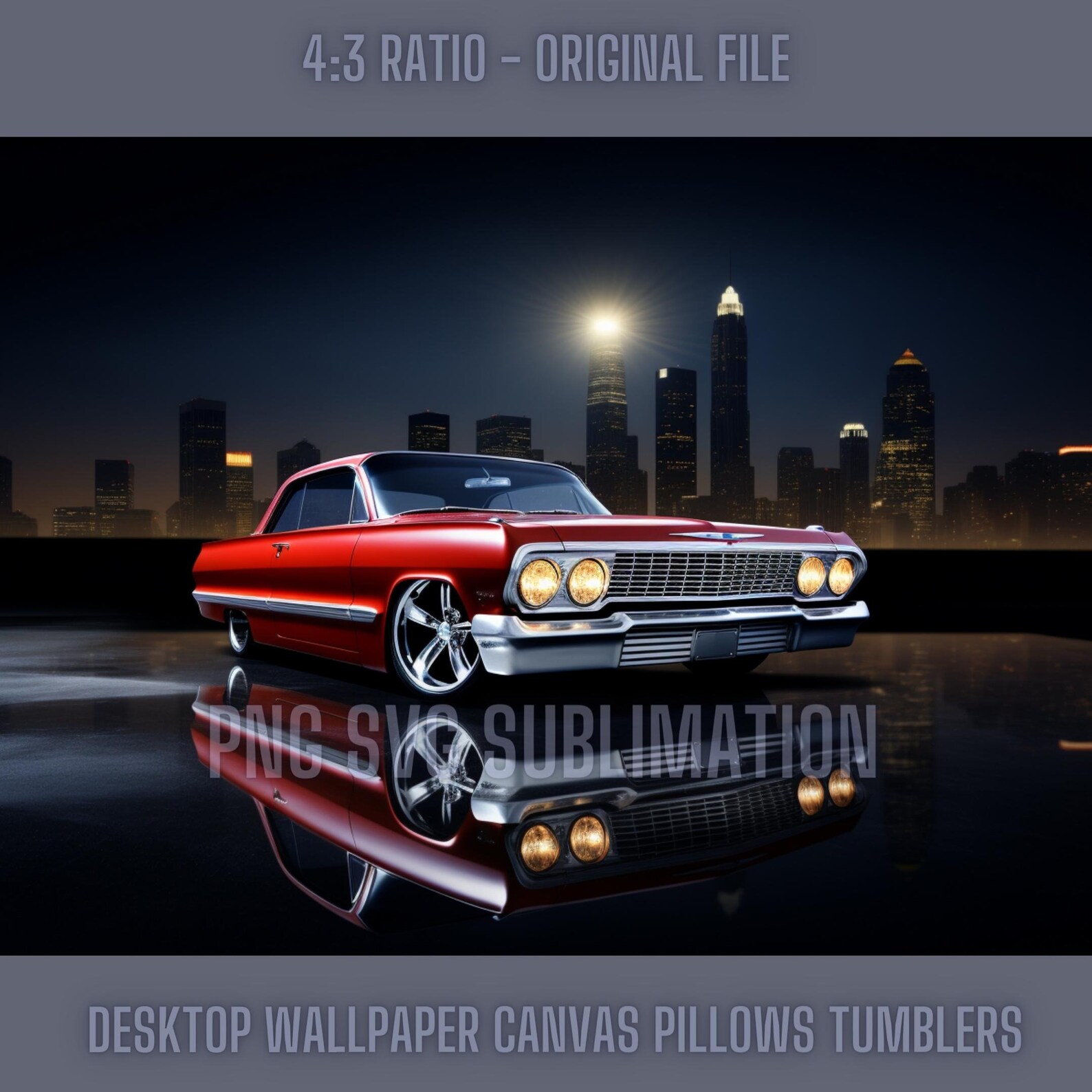 Candy Red '64 Impala Lowrider PNG Bundle, Chicano Art - Etsy