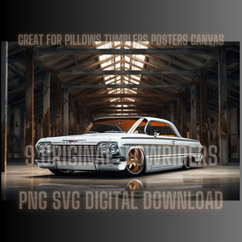 Lowrider 64 Impala PNG SVG Bundle, Man Cave Art (digital Download) - Etsy