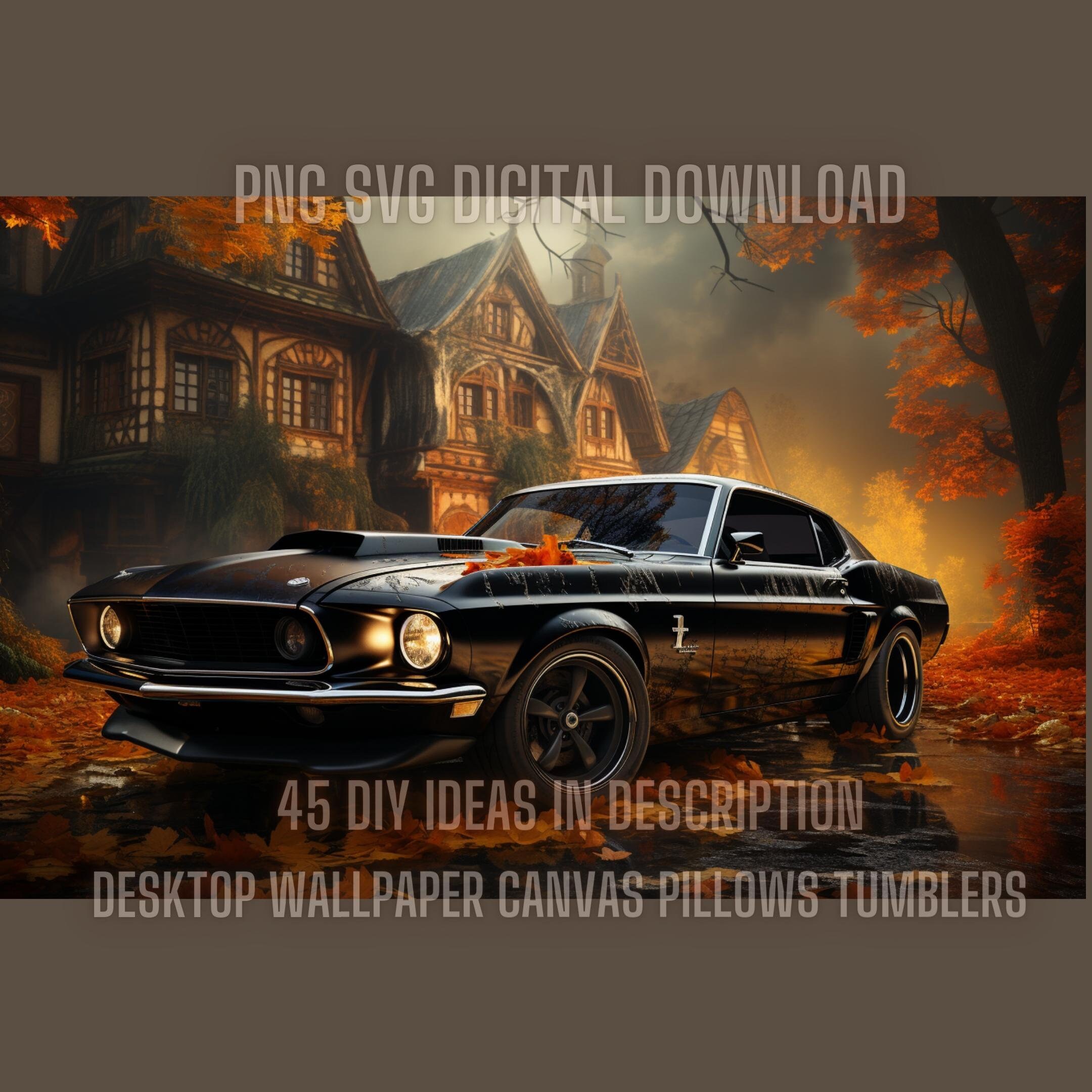 Black 68 Mach 1 Cobra PNG, Vintage Muscle Car Art (digital Download) - Etsy