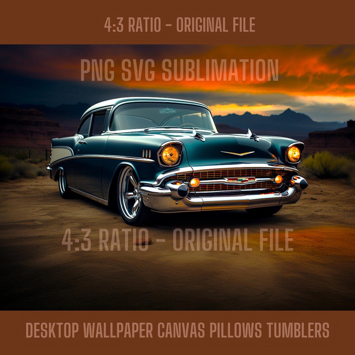 This Custom Nightfall 57 Chevy PNG Bundle Comes With 5 Different Aspect ...