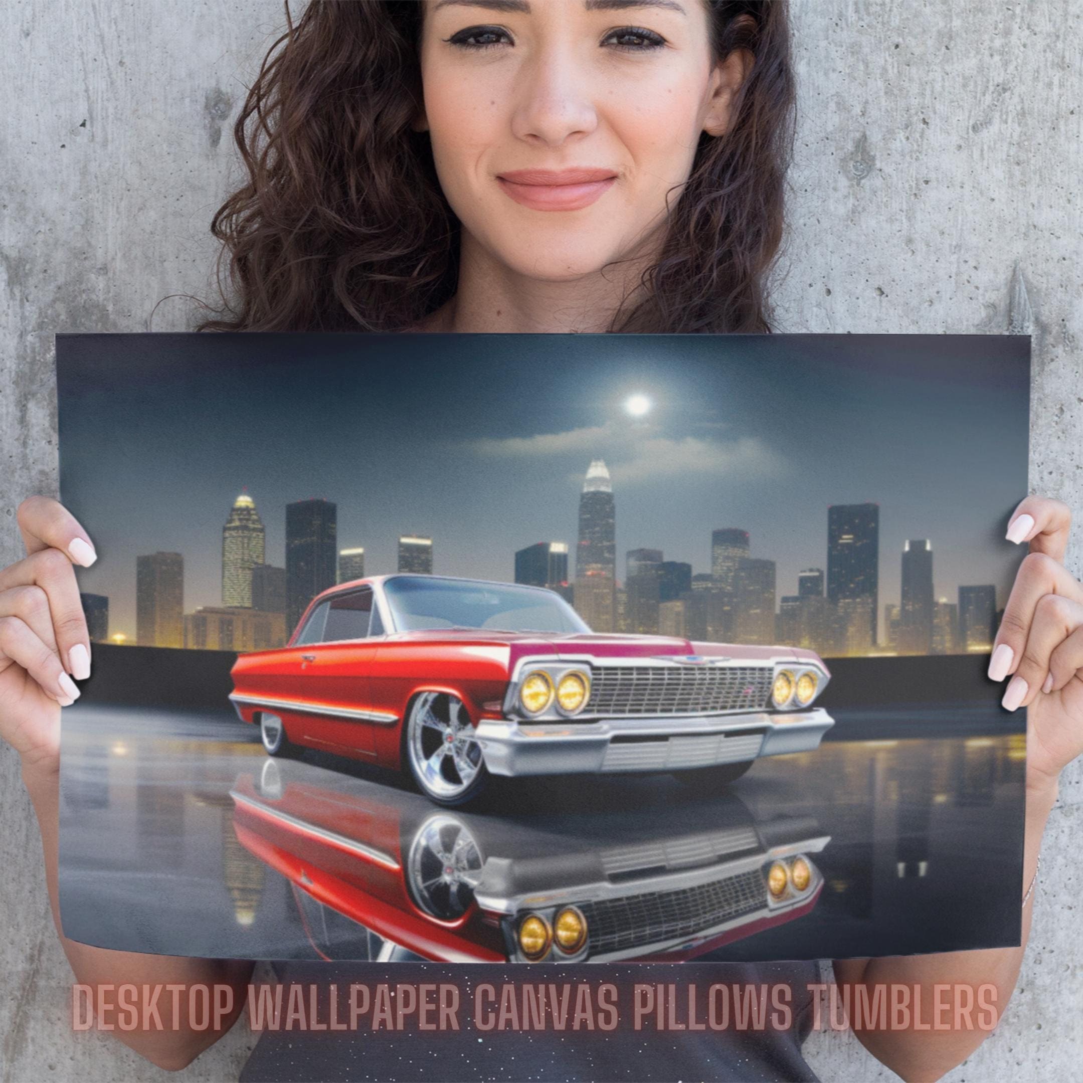 Candy Red 64 Impala Lowrider PNG, Chicano Wall Art (5 Ratios) - Etsy