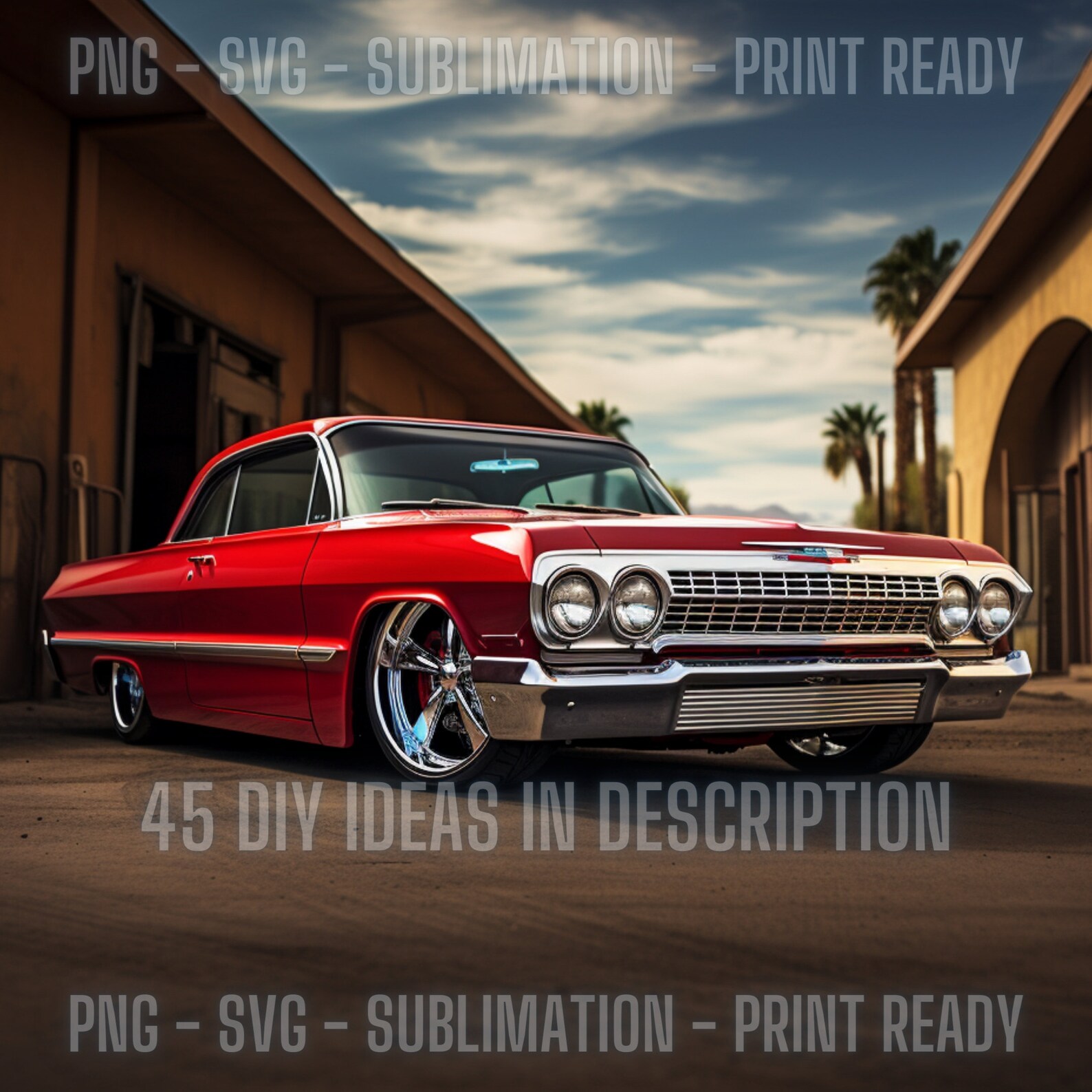 64 Impala Lowrider Digital Download - Perfect Man Cave Décor & Car Guy ...
