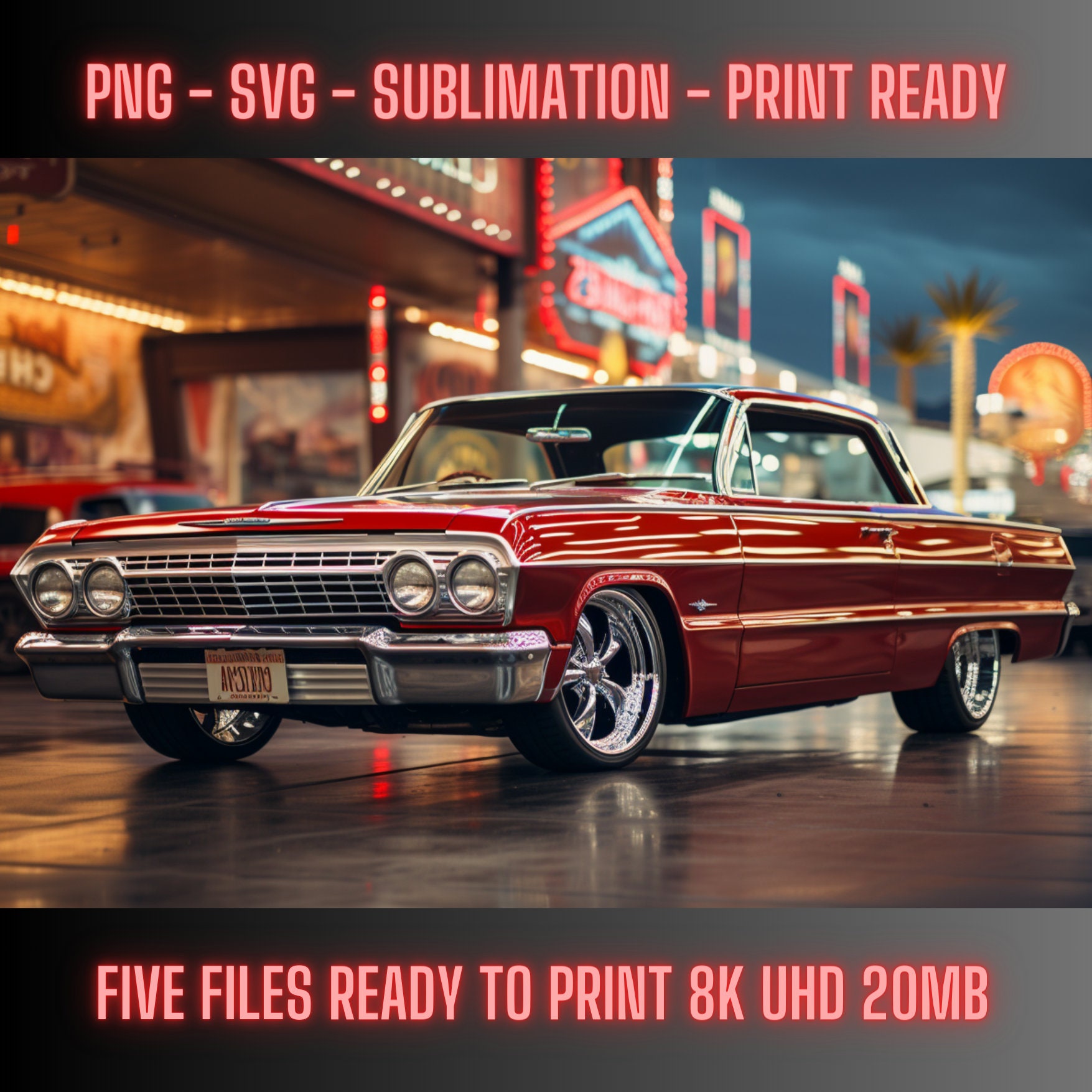 Red 64 Impala Lowrider