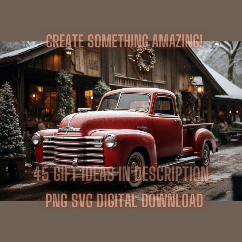 48 Chevy 3100 Pickup Truck PNG Bundle, Christmas C10 Wall Art Png ...