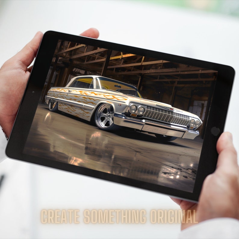 Pearl White 64 Impala Lowrider PNG Bundle, Chicano Lowrider Png ...