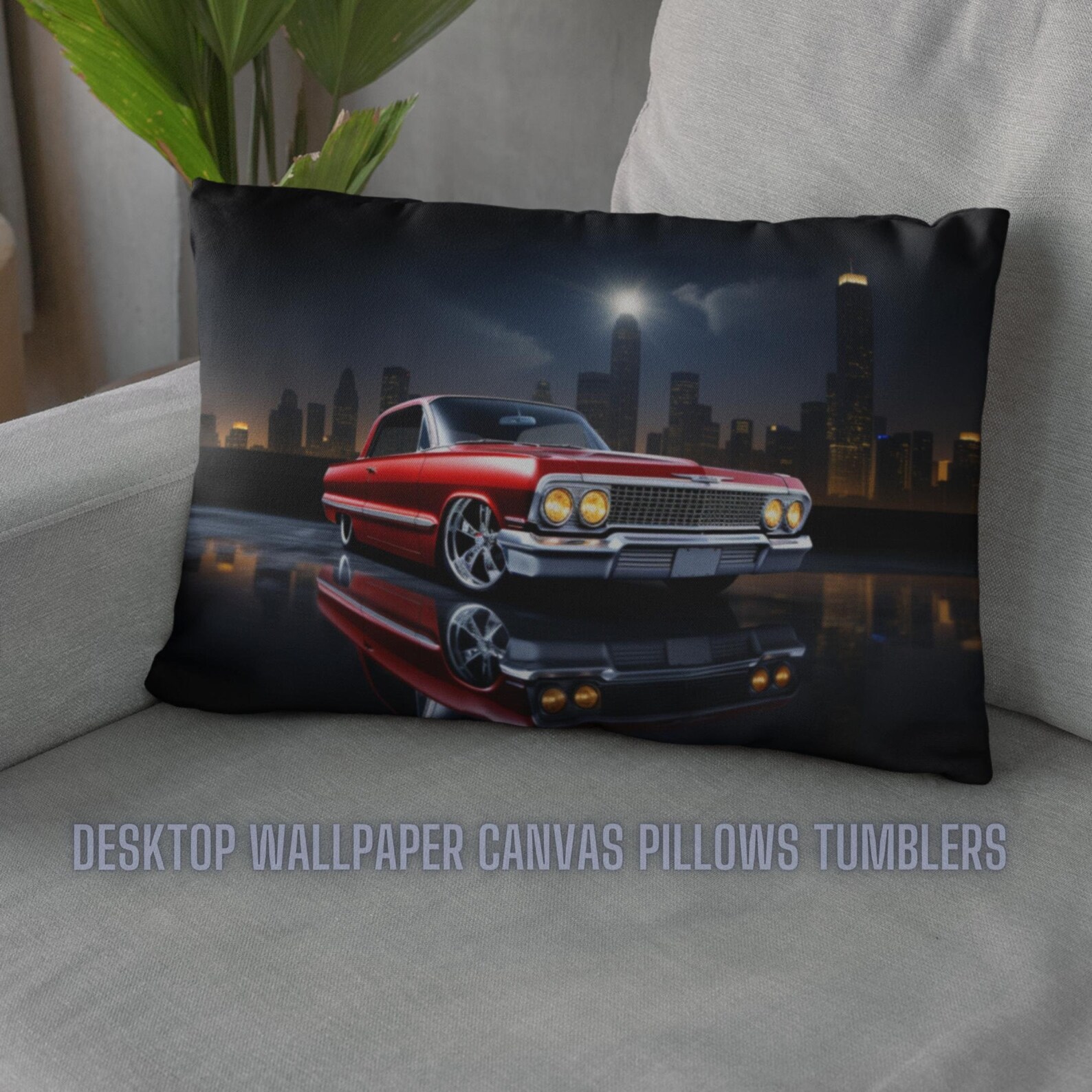 Candy Red 64 Impala Lowrider Cityscape PNG, 5 Aspect Ratio Bundle ...
