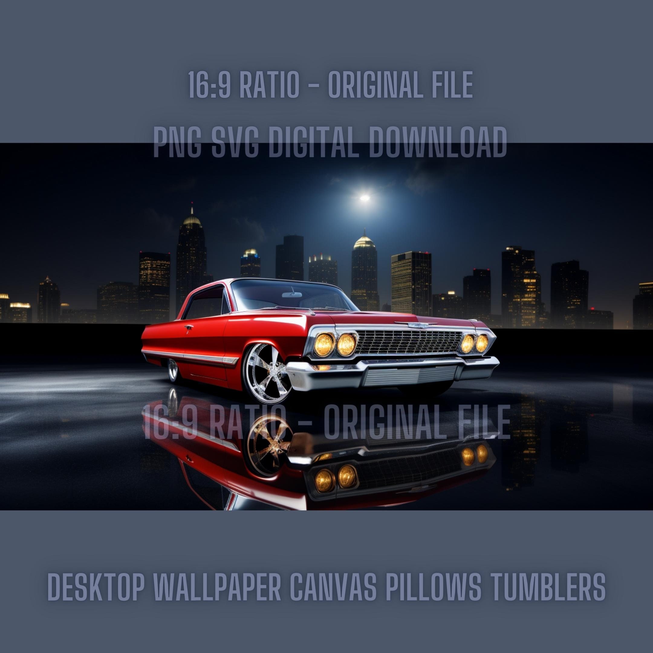 Candy Red 64 Impala Lowrider PNG File - a Stunning Sublimation Design ...