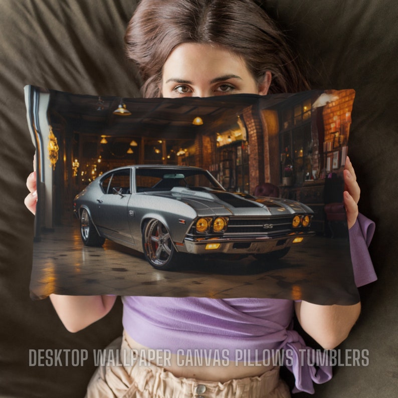 Vintage 68 Chevelle SS Silver Muscle Car Png, Svg Vintage Muscle Car ...