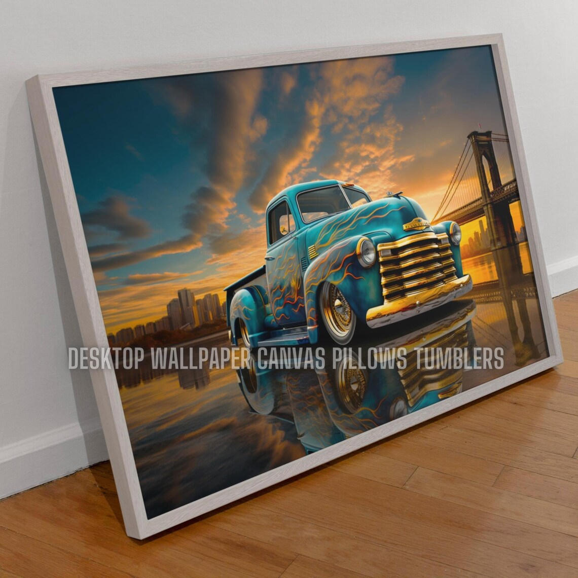 This Teal 48 Chevy 3100 Lowrider Truck PNG Bundle Comes in 5 Aspect ...