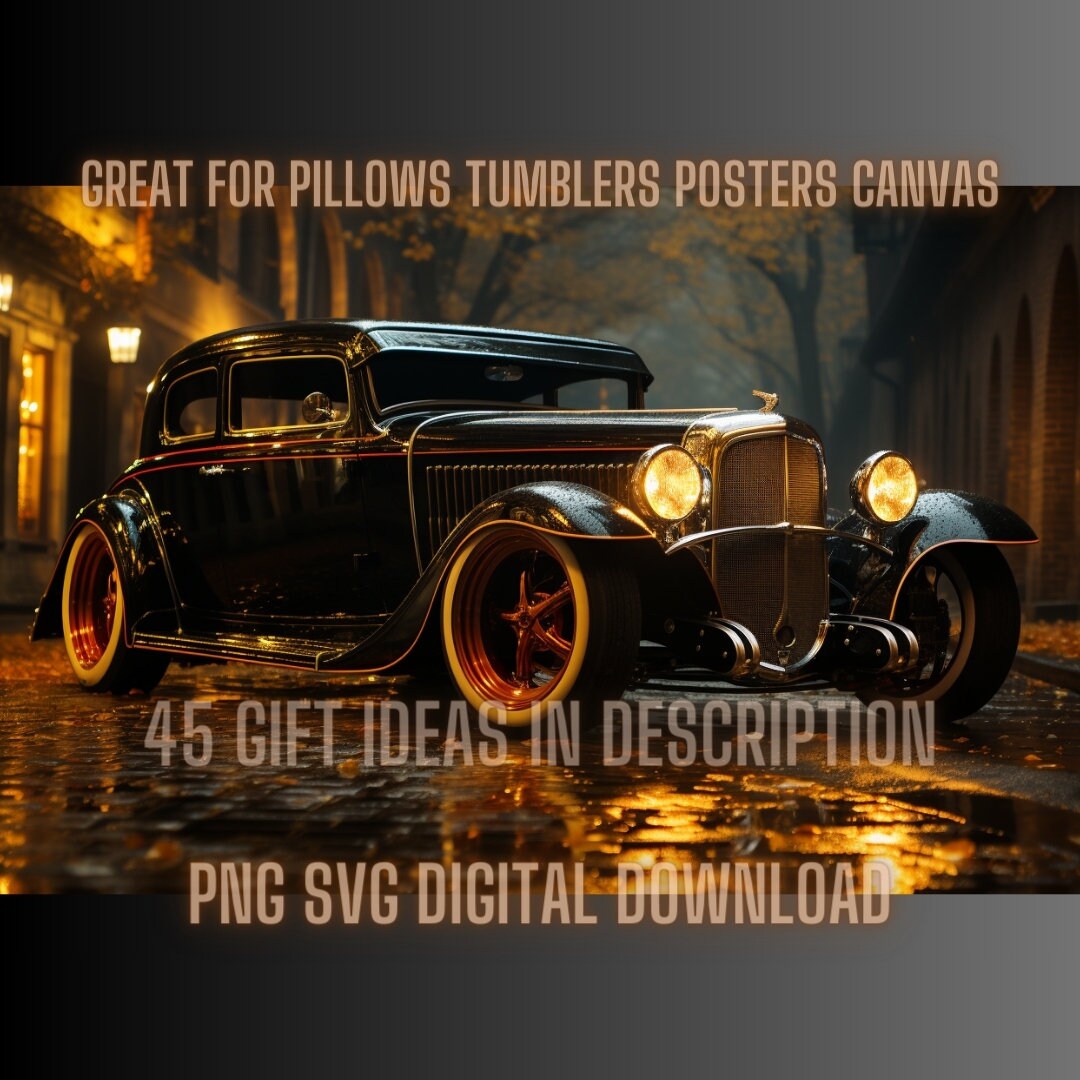 Classic Three Window Hot Rod PNG Bundle Vintage Hot Rod Wall - Etsy