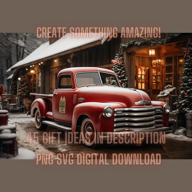 48 Chevy 3100 Pickup Truck PNG Bundle, Christmas C10 Wall Art Png ...