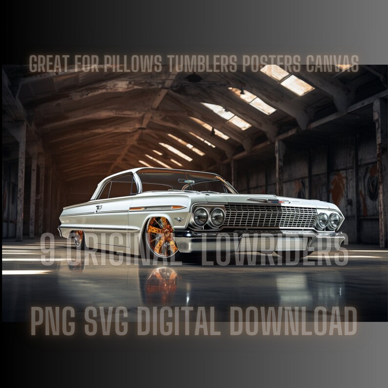 Lowrider 64 Impala PNG SVG Bundle, Man Cave Art (digital Download) - Etsy
