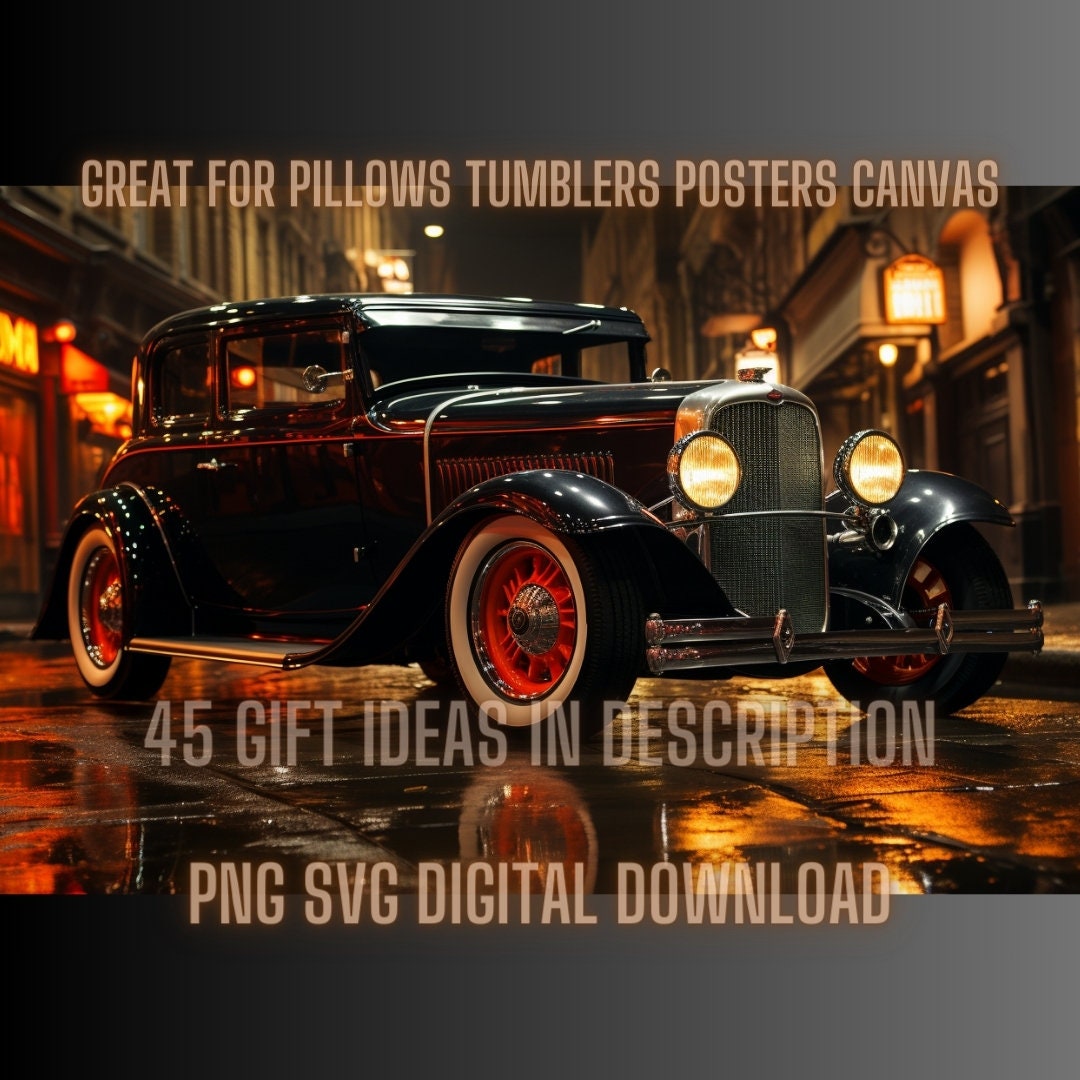 Classic Three Window Hot Rod PNG Bundle Vintage Hot Rod Wall - Etsy