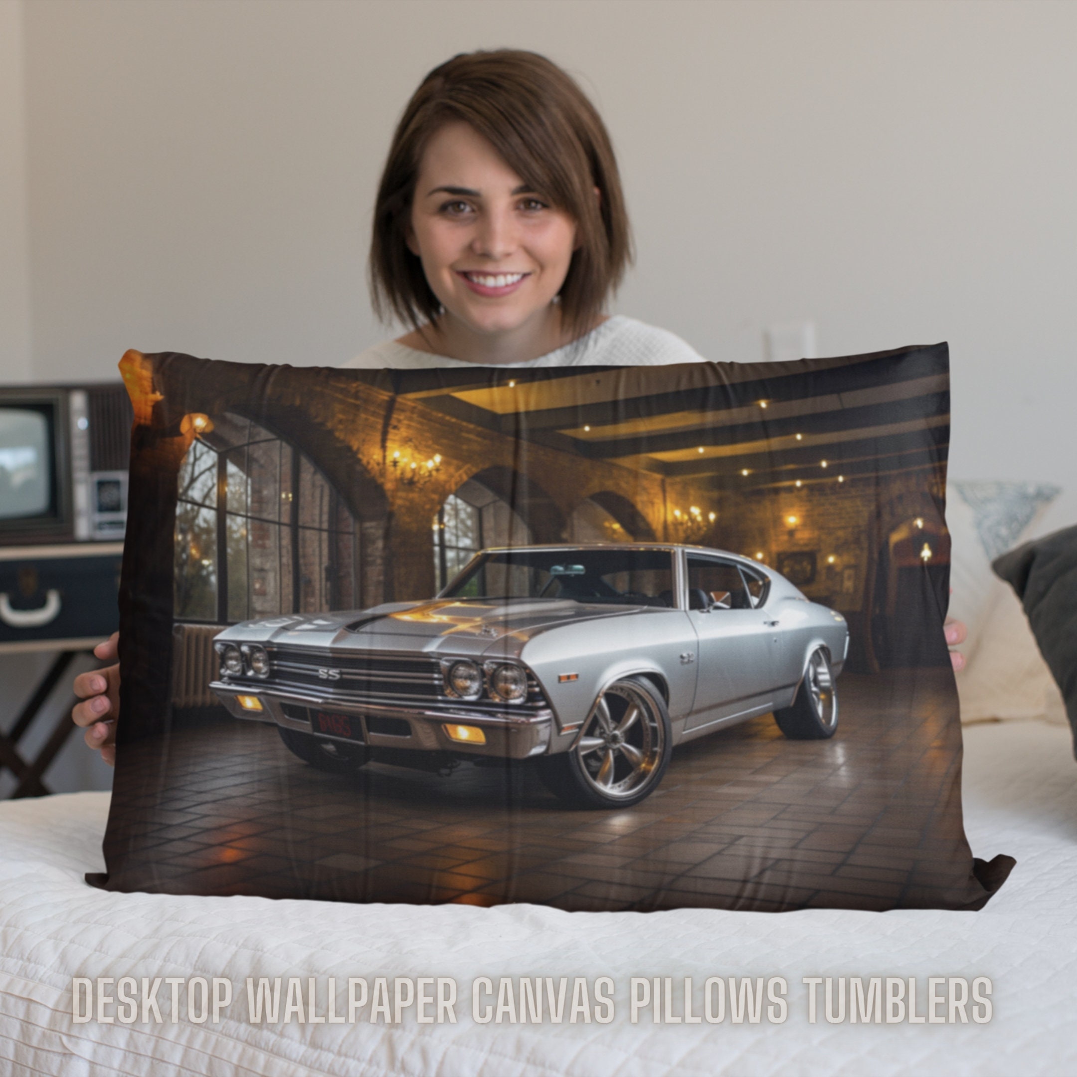 68 Chevelle SS Silver Muscle Car Png, Svg Man Cave Gifts, Car Guy ...