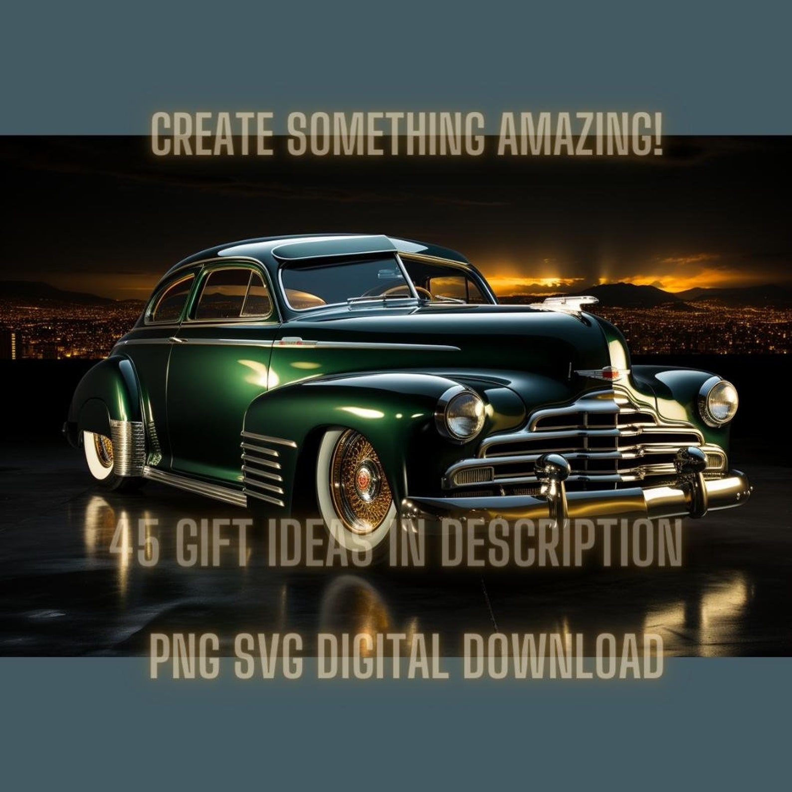 Classic 48 Chevy Fleetmaster PNG Bundle, Vintage Chevy Wall Art Png ...