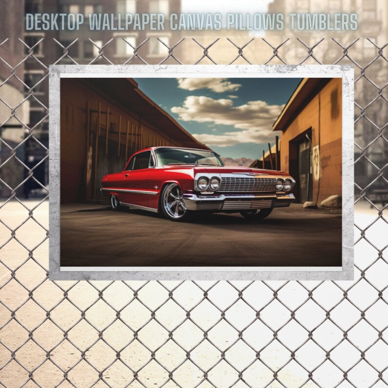 Manly Gift: 63 Impala Lowrider PNG - Ideal for Car Mechanics & Man Cave ...