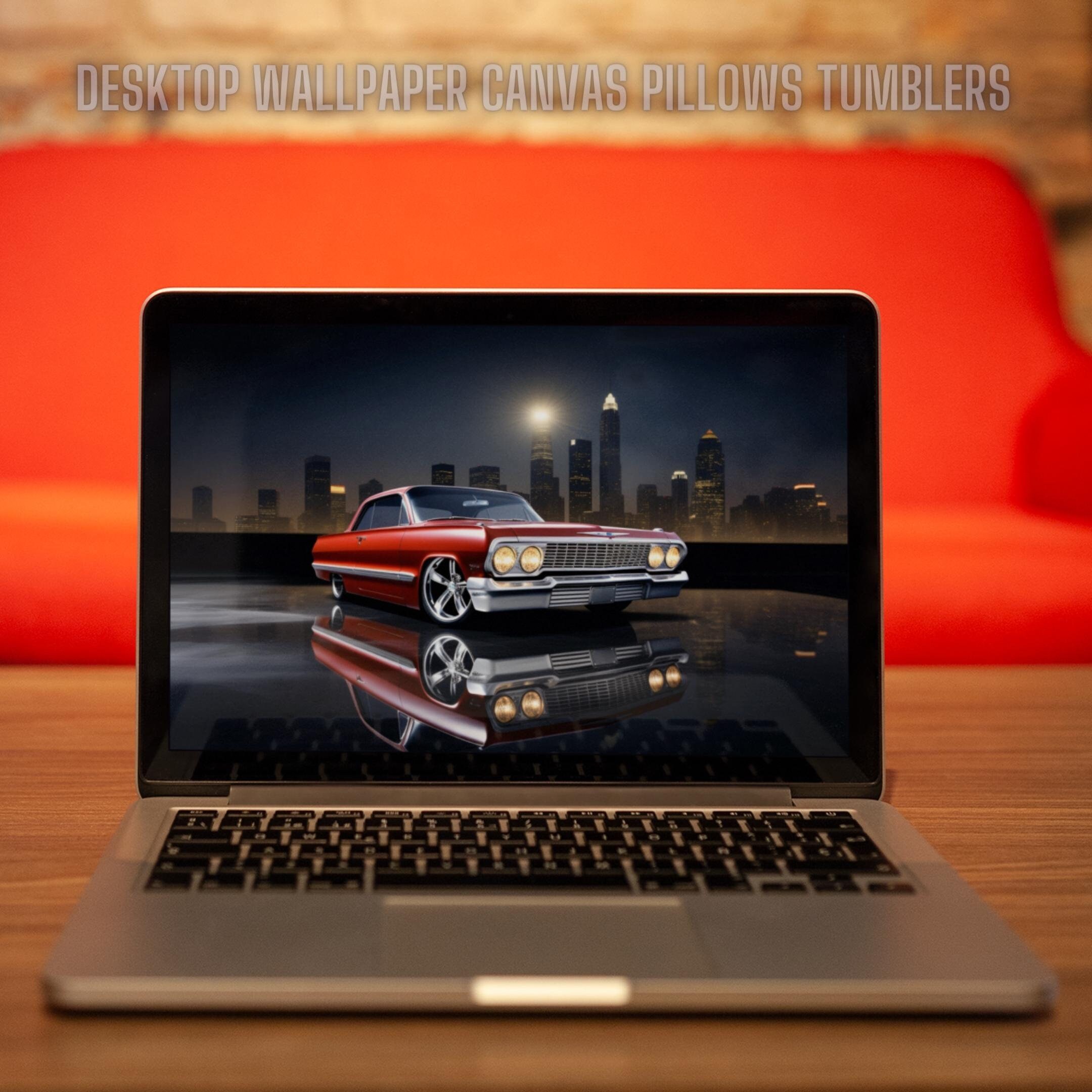 Candy Red 64 Impala Lowrider Cityscape PNG, 5 Aspect Ratio Bundle ...