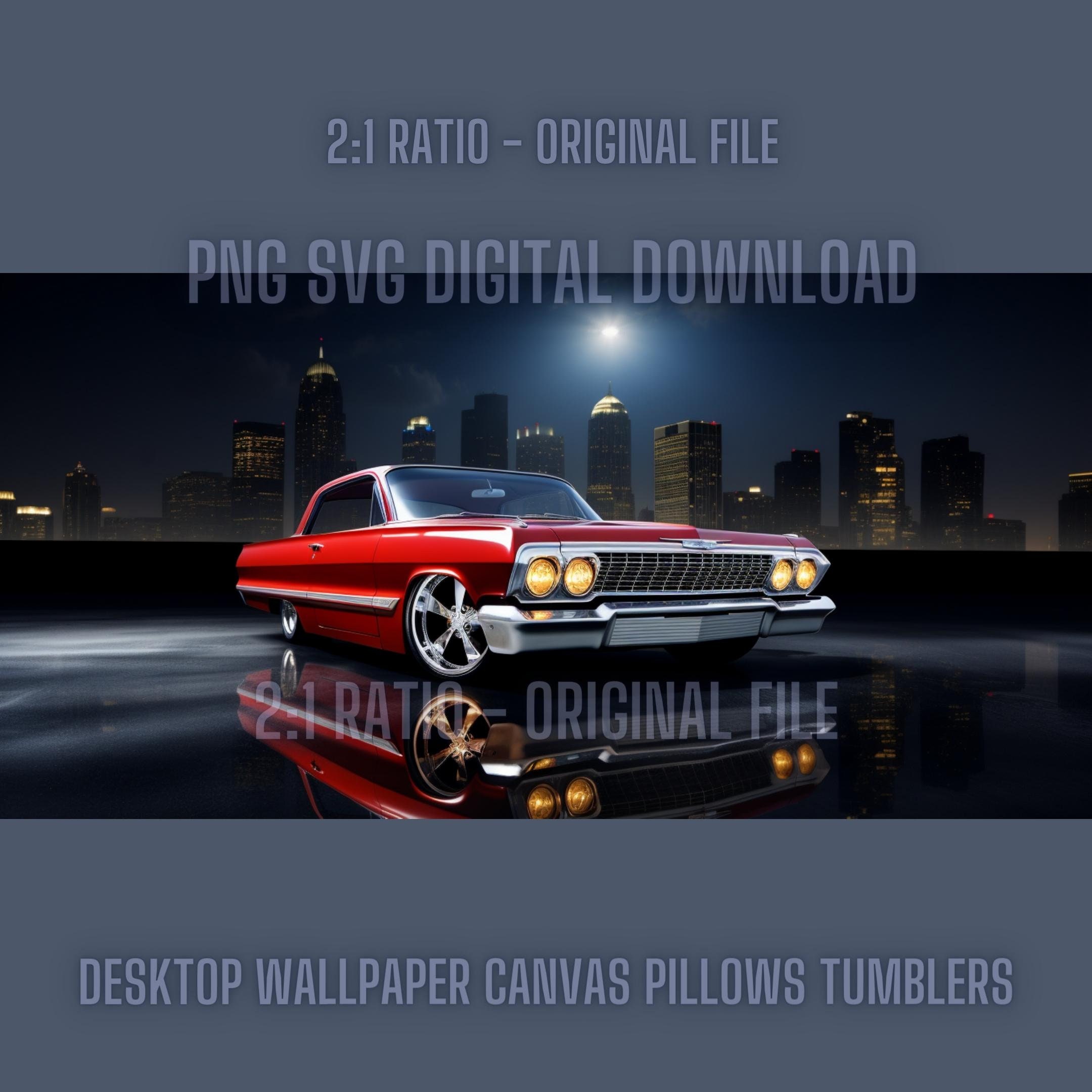 Candy Red 64 Impala Lowrider PNG File - a Stunning Sublimation Design ...