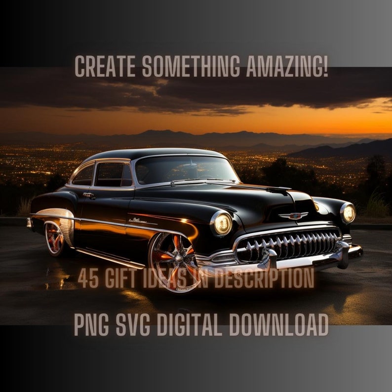 51 Chevy Coupe PNG Bundle, Classic Lowrider Print (digital Download) - Etsy