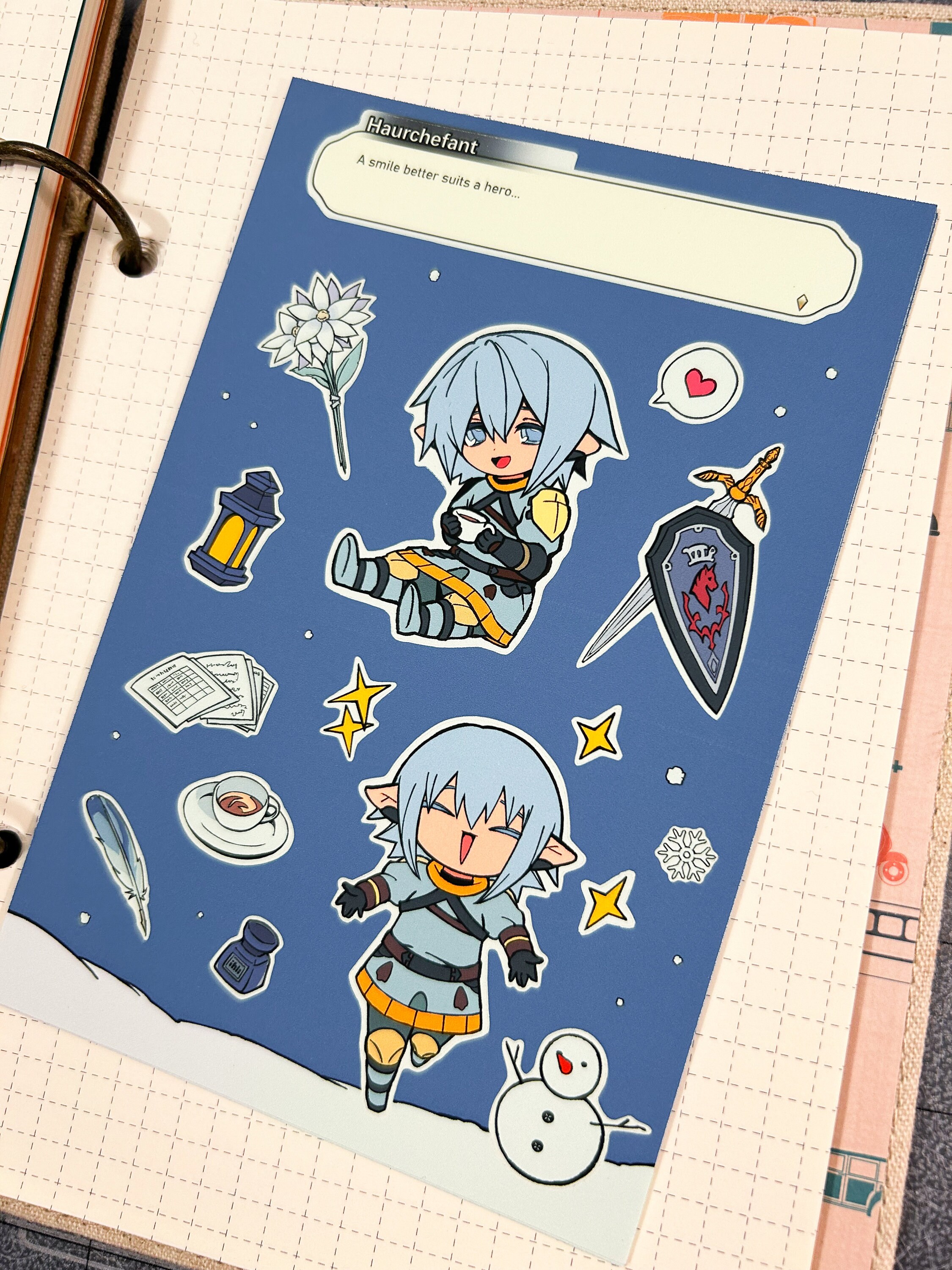 Sticker FFXIV Haurchefant Greystone Themed Sticker Sheet - Etsy