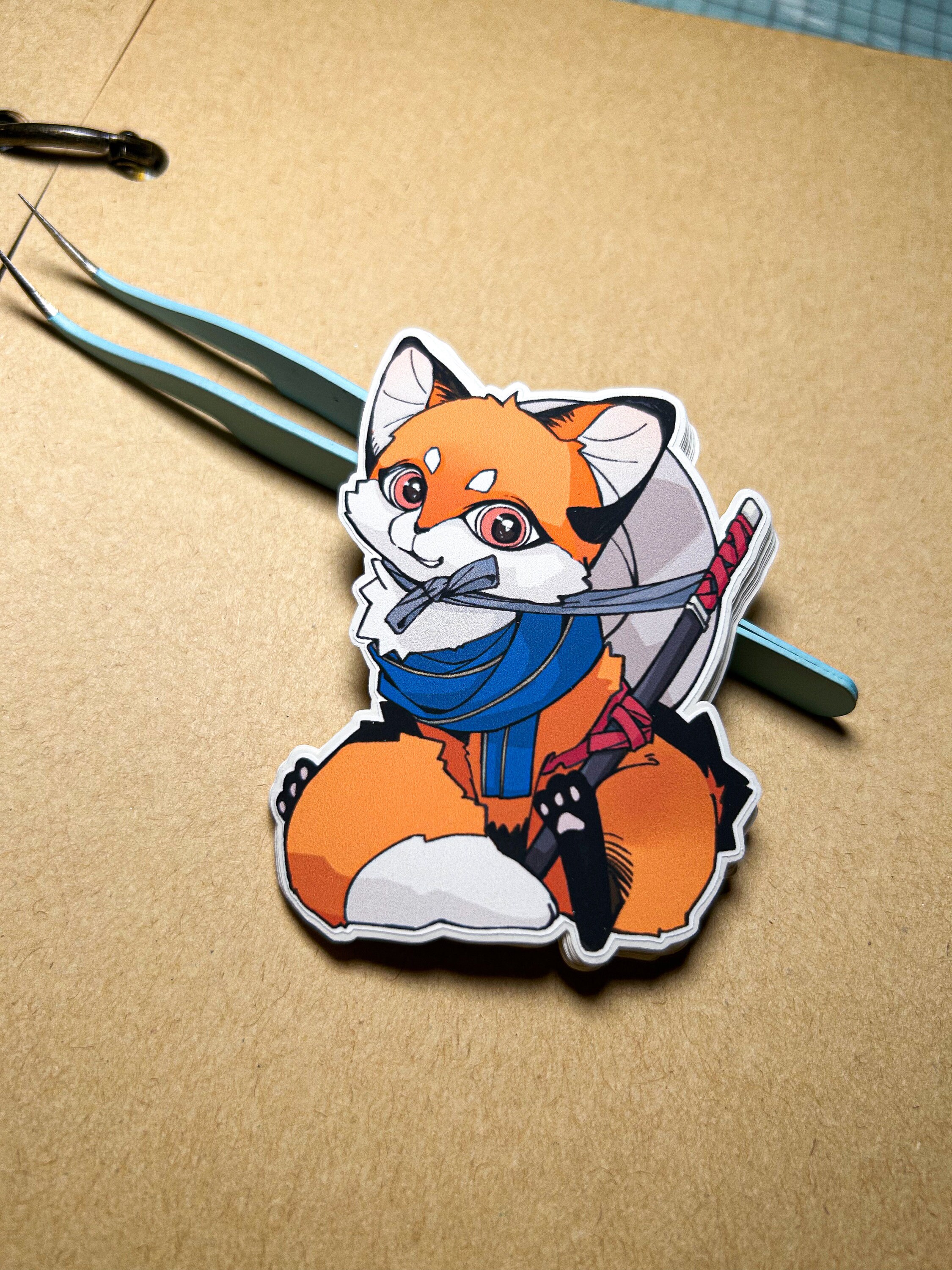 Sticker FFXIV Samurai Fox Sticker - Etsy