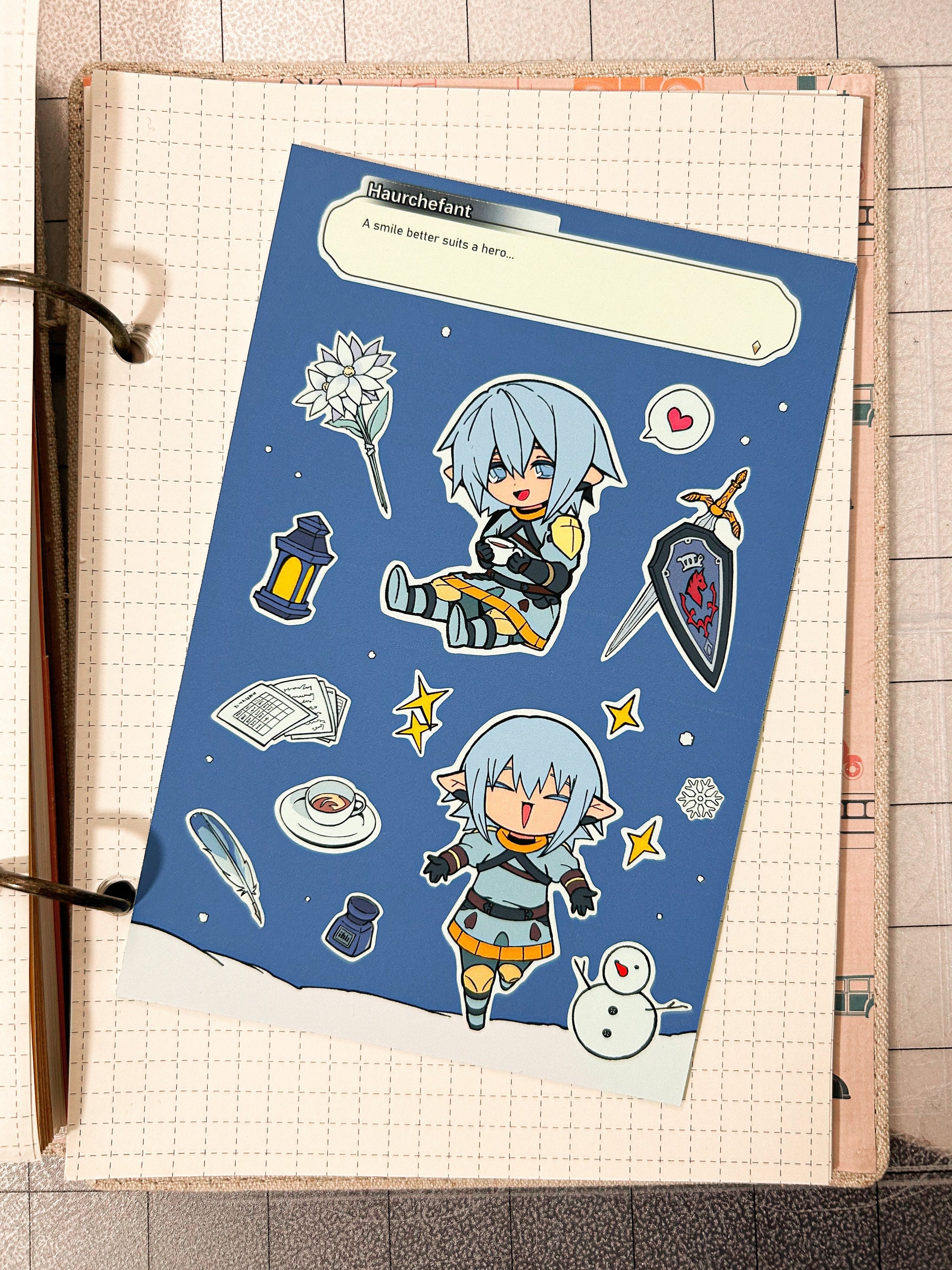 Sticker FFXIV Haurchefant Greystone Themed Sticker Sheet - Etsy