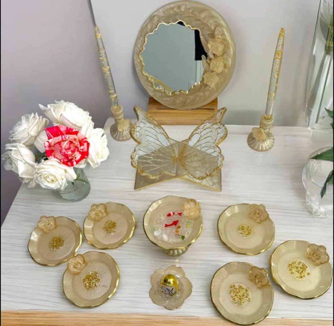 Haftseen Set Gold Haftsin Set Persian New Year Nowrooz Set Norooz Decor ...