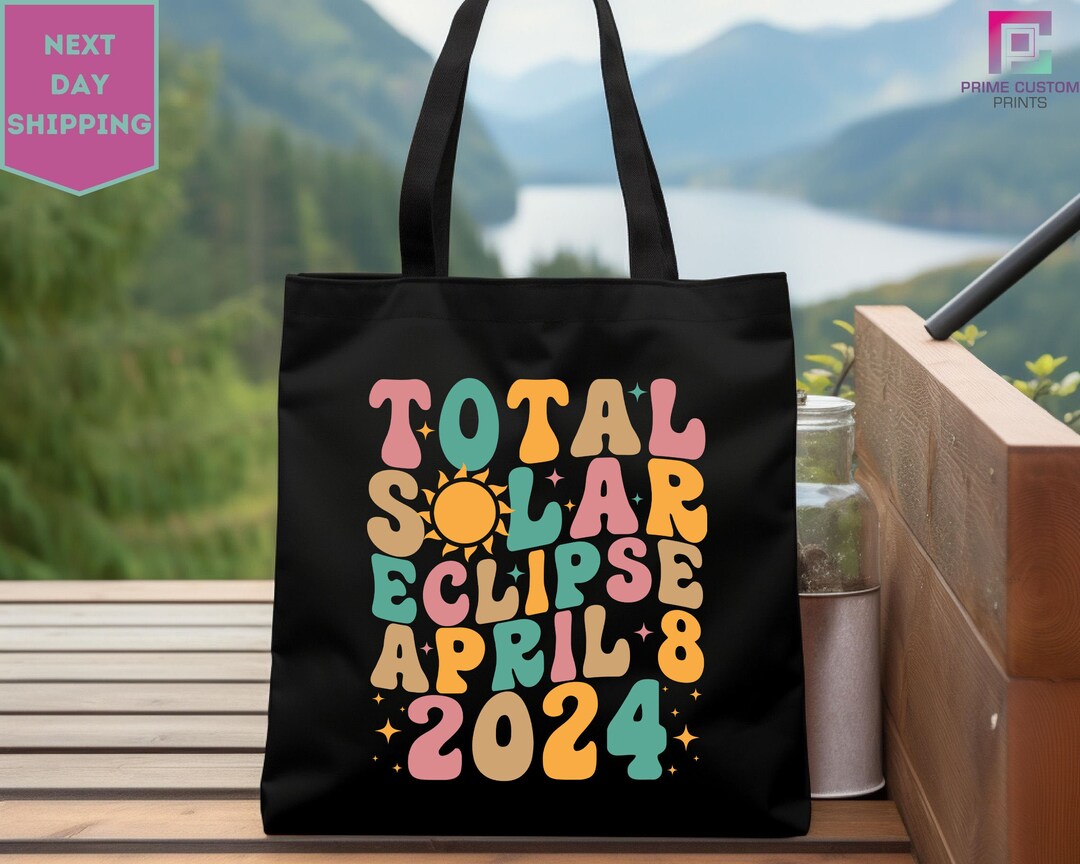 Total Solar Eclipse Tote Bag April 8th 2024, Astronomy Lover Bag, North ...