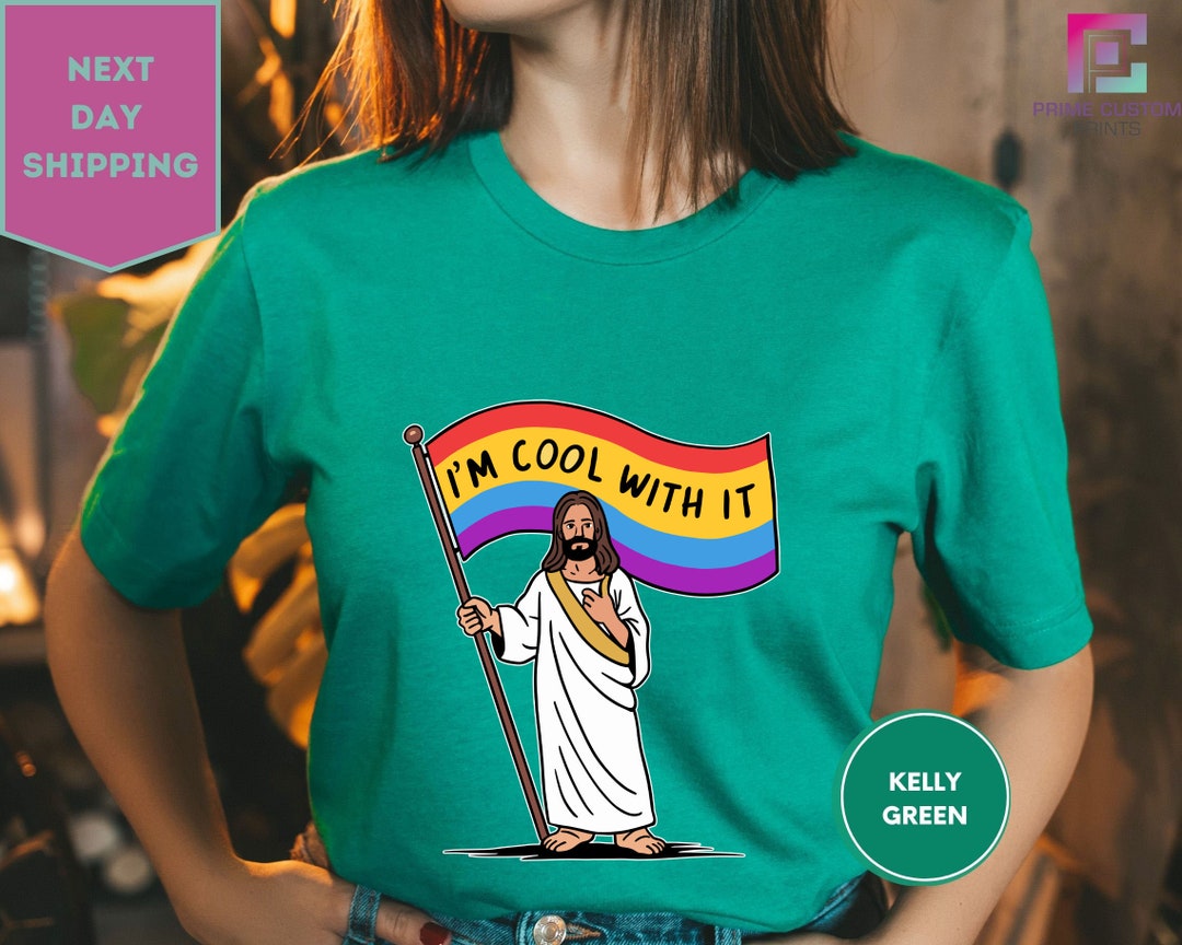 LGBT Jesus Shirt, Pride Jesus Shirt, LGBT Tee, Pride Shirt, Rainbow ...