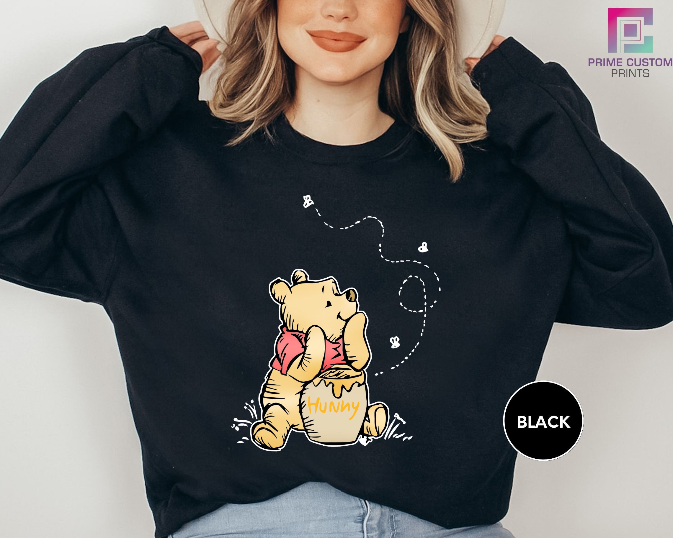 Winnie the Pooh Peek-a-boo Pooh Sweatshirt, Cute Pooh Bear Sweat ...