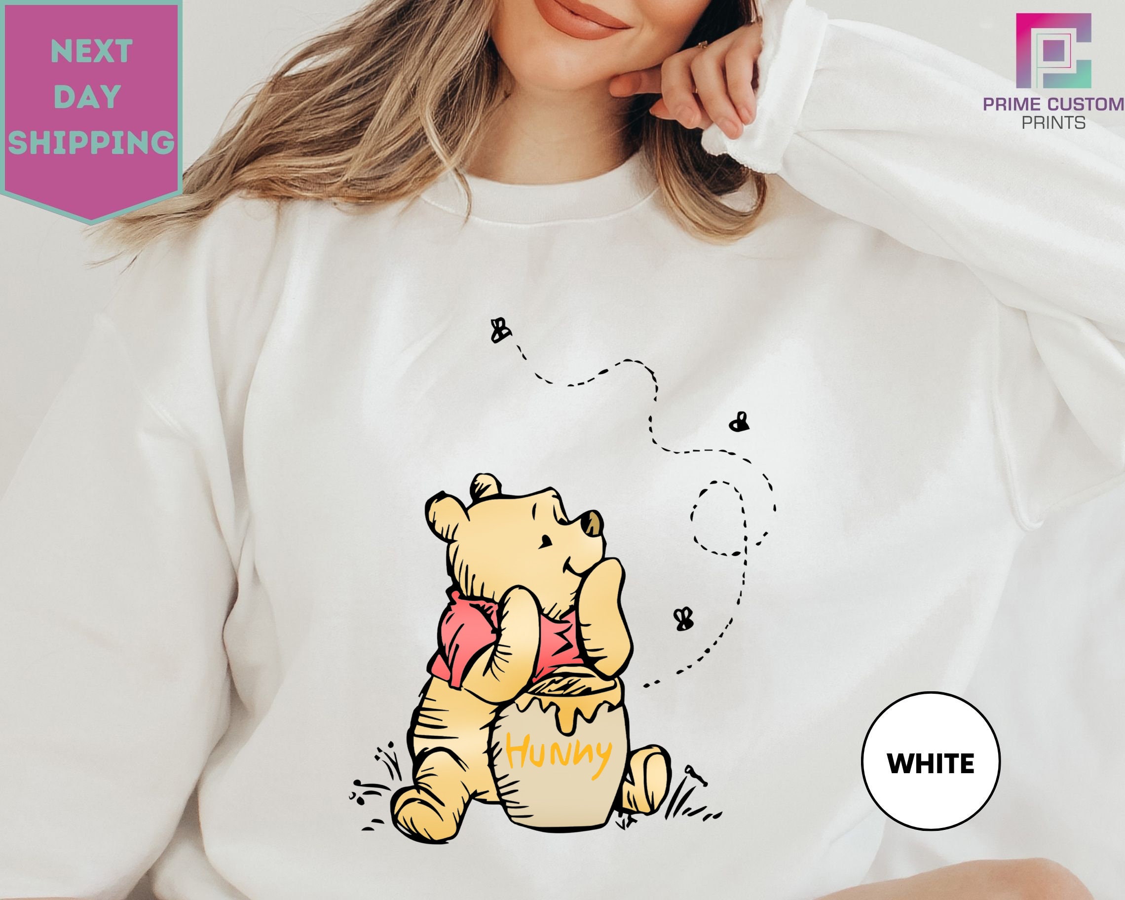 Winnie the Pooh Peek-a-boo Pooh Sweatshirt, Cute Pooh Bear Sweat ...