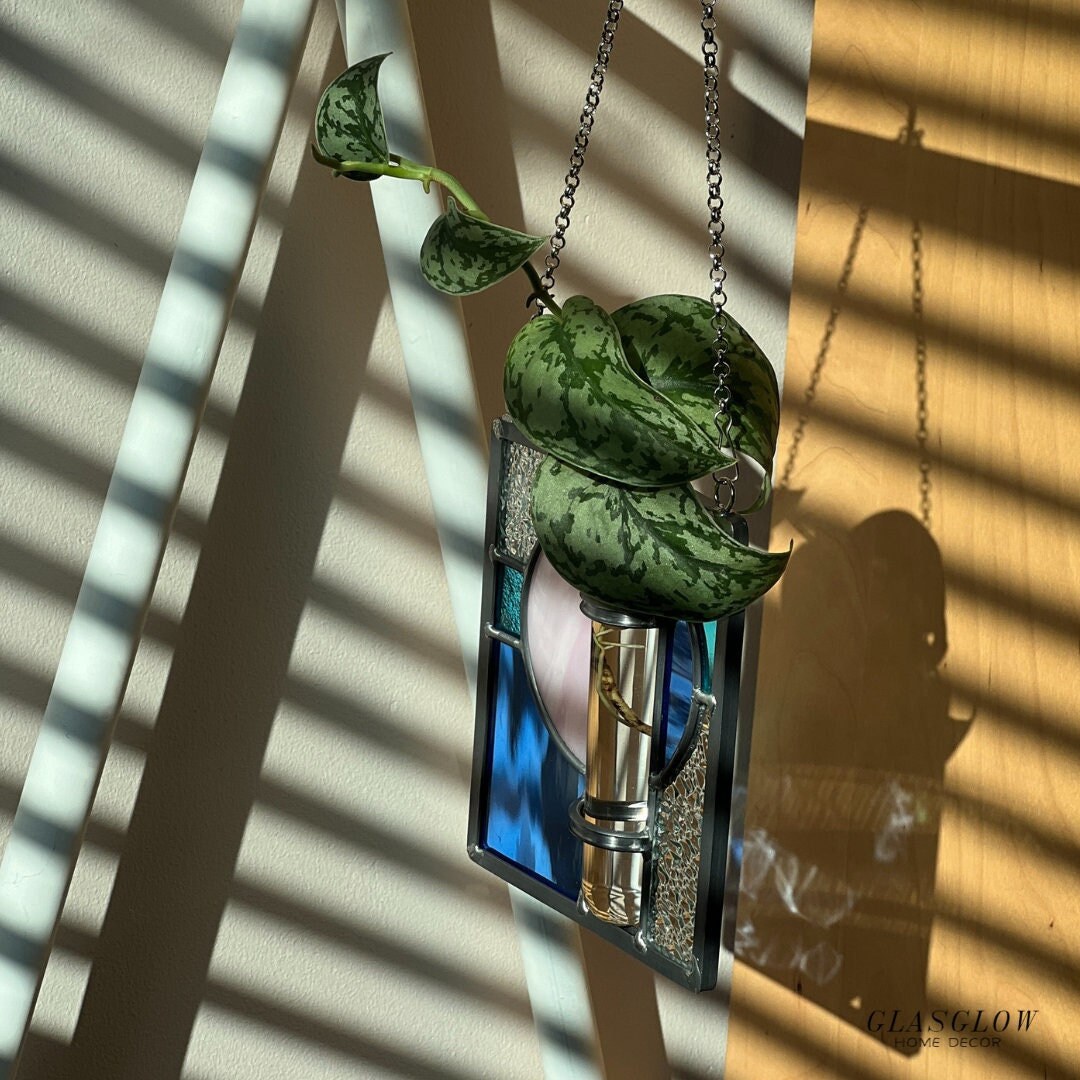 Stained Glass Propagation Station / Planter / Reed Diffuser Suncatcher ...