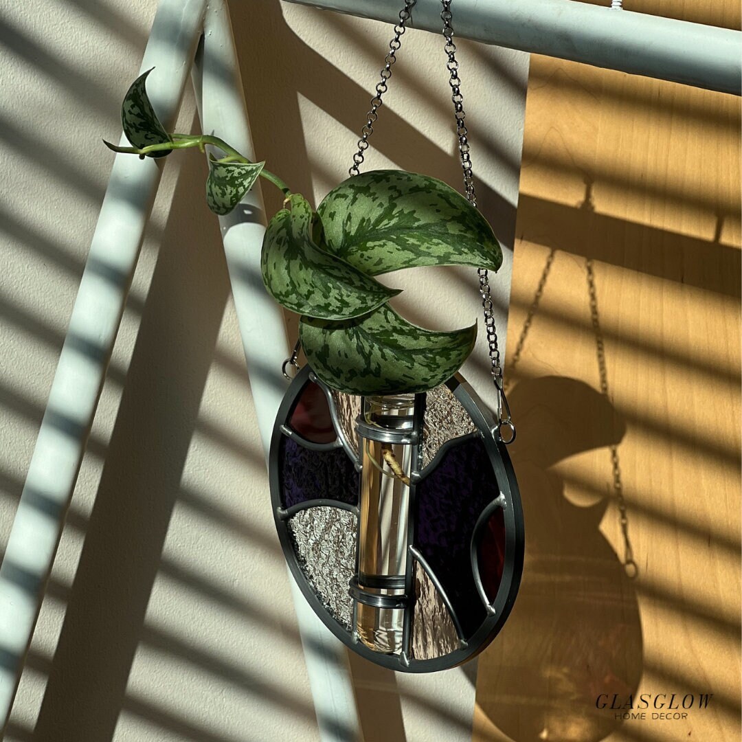 Stained Glass Propagation Station / Planter / Reed Diffuser Suncatcher ...