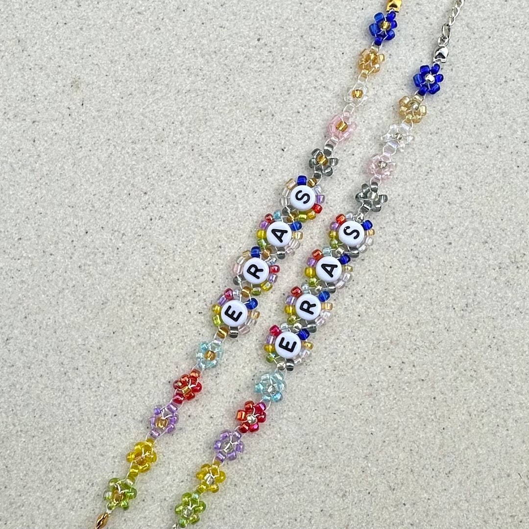 Taylor Swift Era's Tour Flower Bracelet Floral Pattern Beaded Bracelets ...