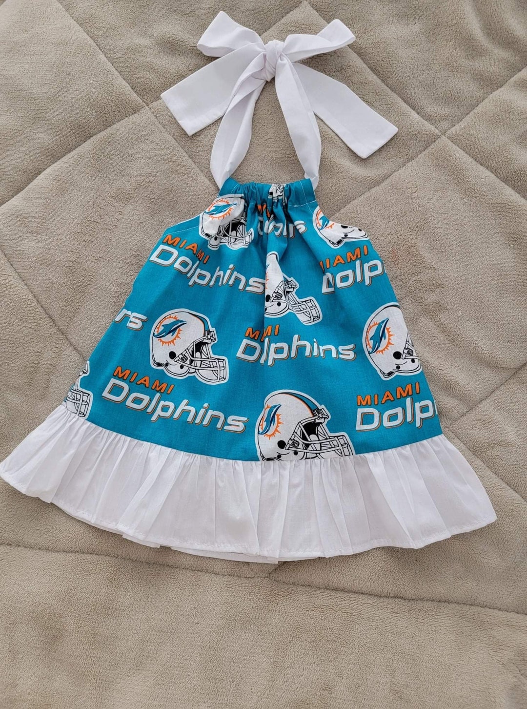 Miami Dolphins Dress 3 Months to 4T - Etsy