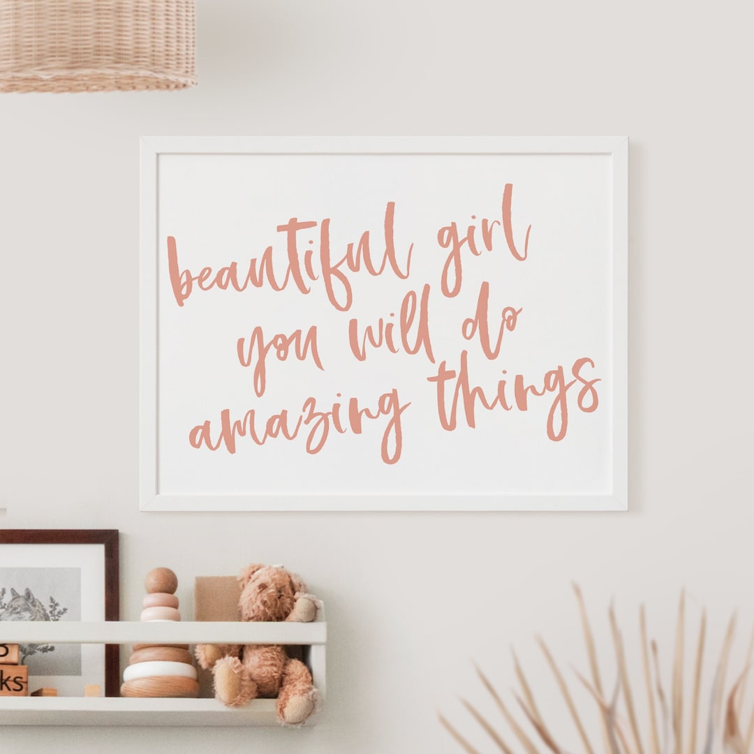 Girls Empowerment Print, Girls Bedroom Decor, Color Options, Positivity ...