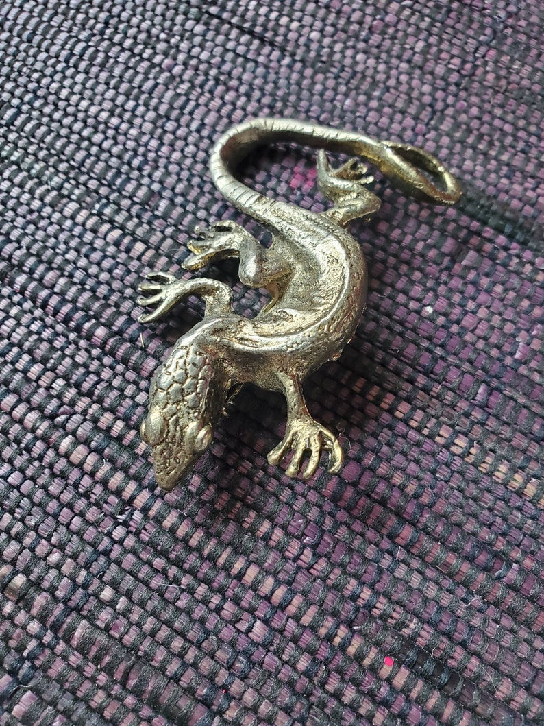 Vintage Lizard Brooch Pin Silver Metal Reptile Jewelry Retro Gecko - Etsy