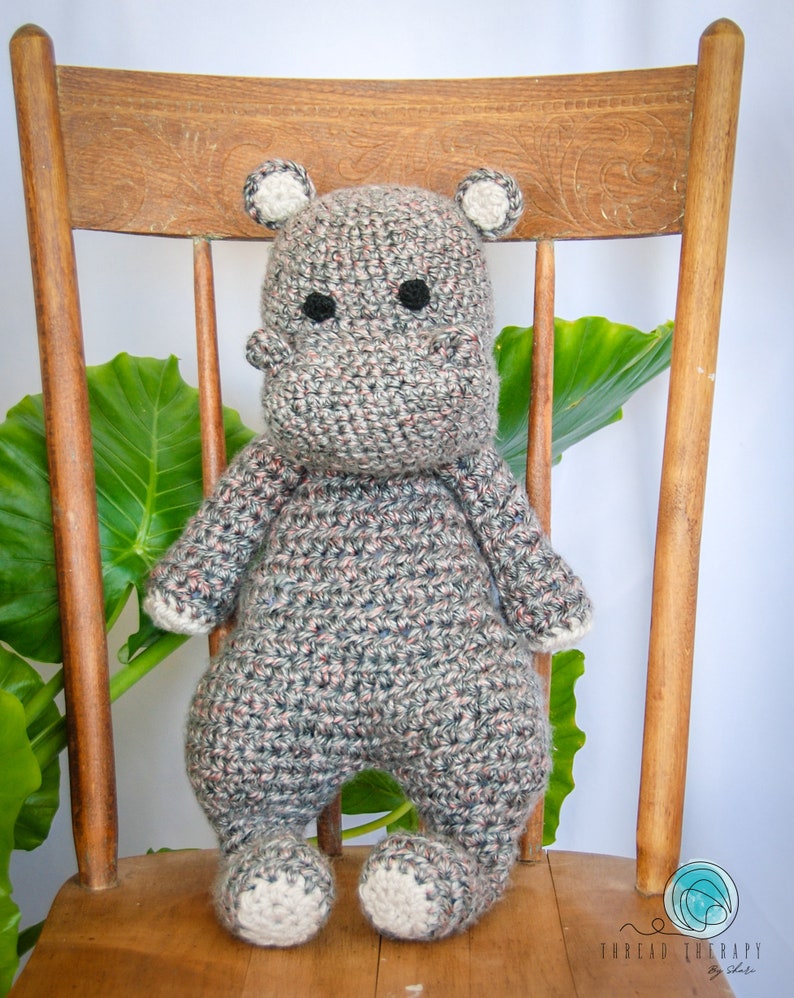 Crocheted Hippo Stuffie/ Snuggly Plush Toy/ Gift for Baby/ Made to ...