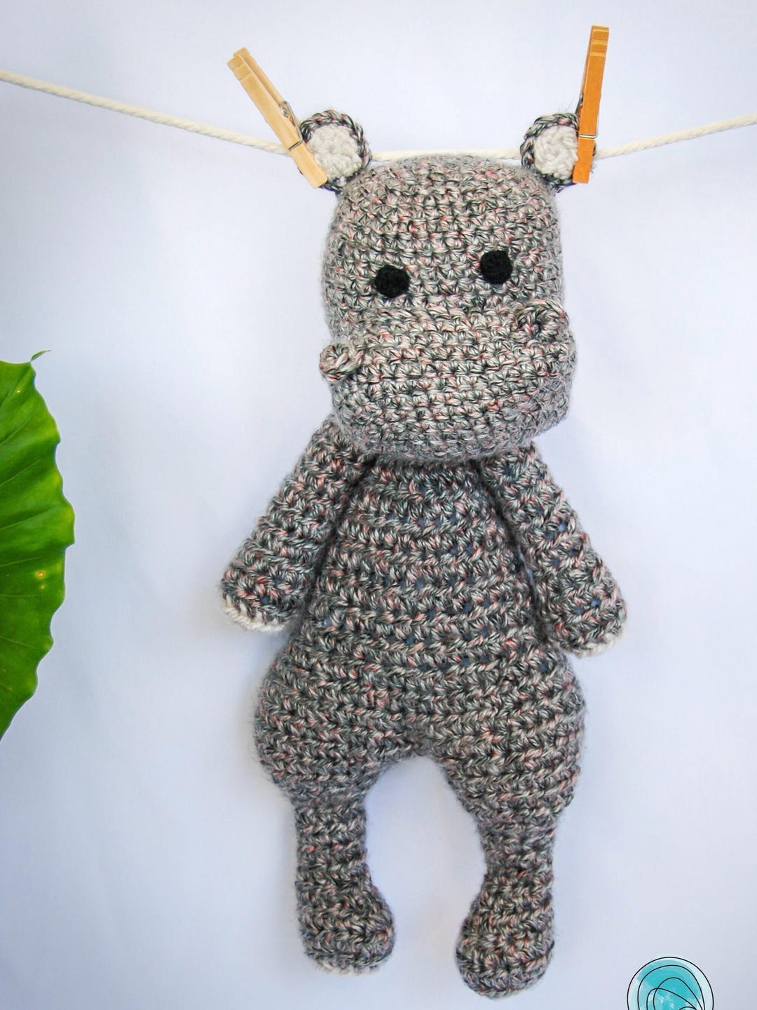 Crocheted Hippo Stuffie/ Snuggly Plush Toy/ Gift for Baby/ Made to ...